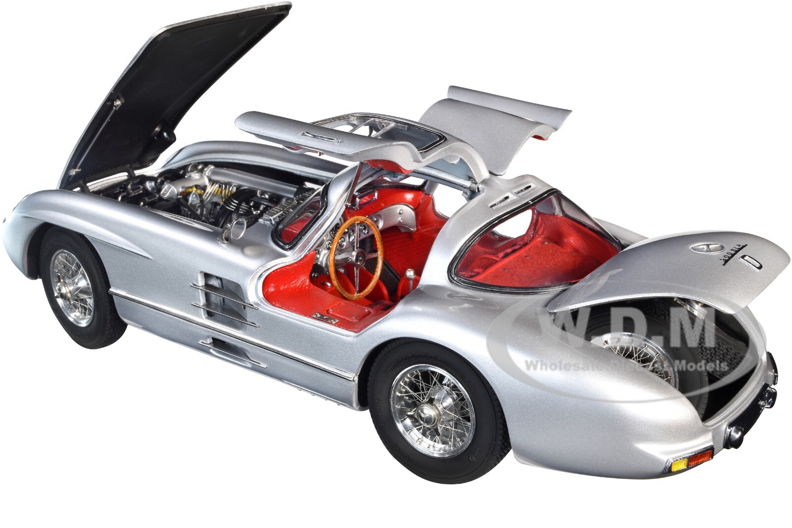 代購代標第一品牌－樂淘letao－1955 MERCEDES-BENZ 300 SLR UHLENHAUT COUPE SILVER 1/18 DIECAST MODEL CMC M-076 ...