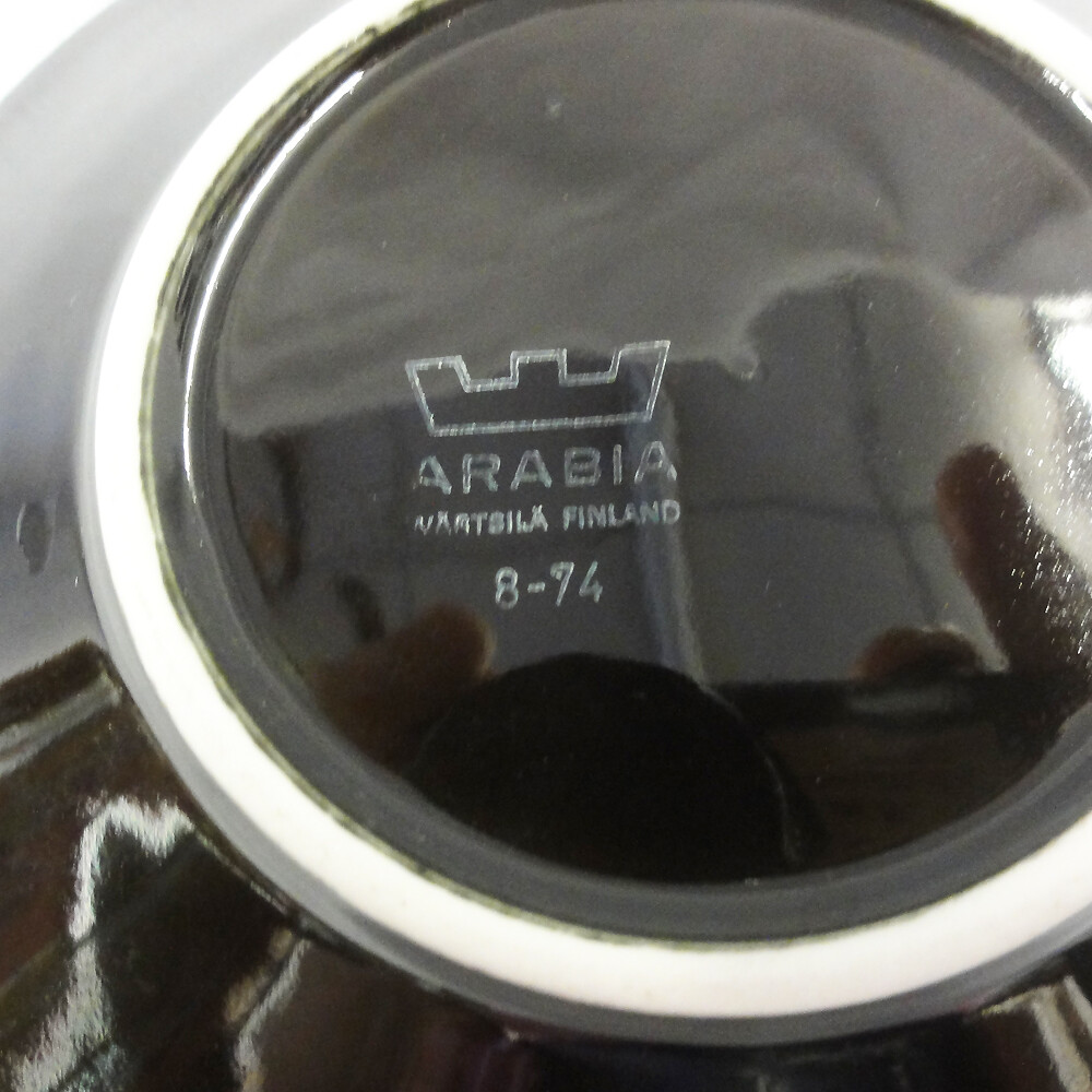 日本代購代標第一品牌【樂淘letao】－ARABIA TEEMA BLACK Tea Cup 2.25" tall NEW NEVER USED by Kaj Franck made ...