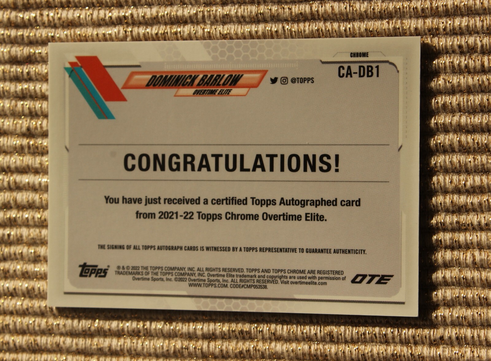 日本代購代標第一品牌【樂淘letao】－2021 Topps Chrome Overtime Elite Autographs CADB1 - Dominick Barlow Silver ...