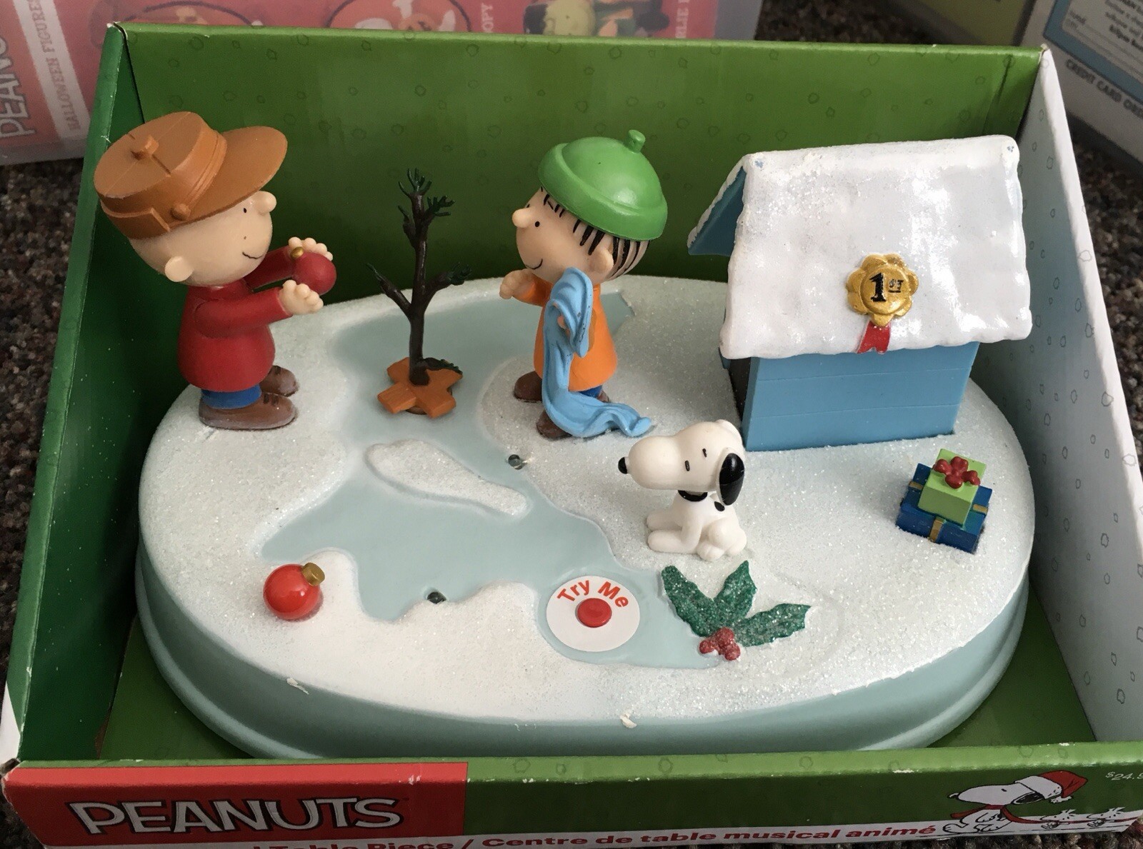 日本代購代標第一品牌【樂淘letao】－Snoopy Table Piece New Light Up Charlie Brown & Linus 海外 即決