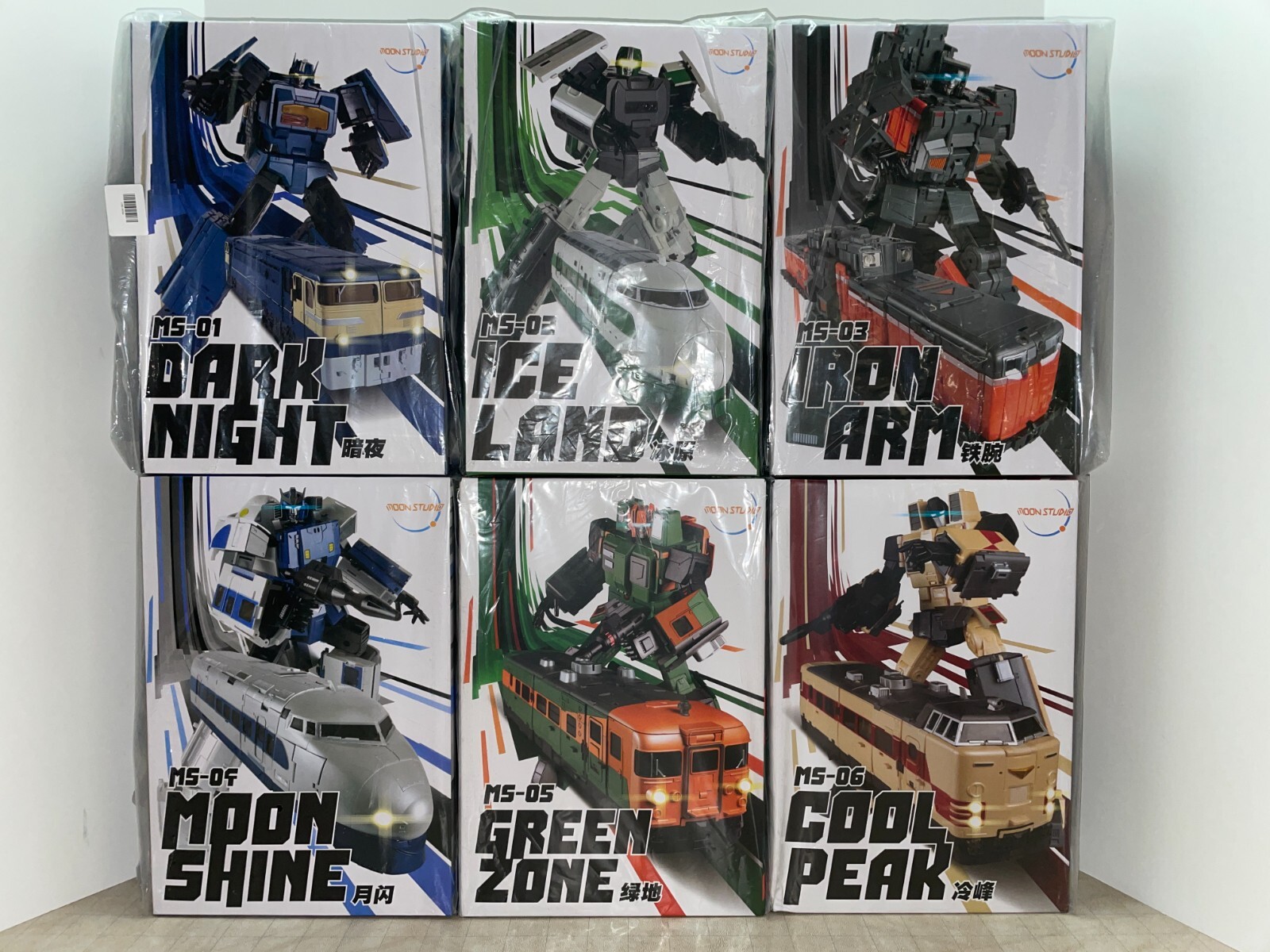 *USA* NEW Moon Studio Raiden Trainbot Train Bots Lot All Six Transformers 海外 即決－日本代購代Bid第一推介「Funbid」