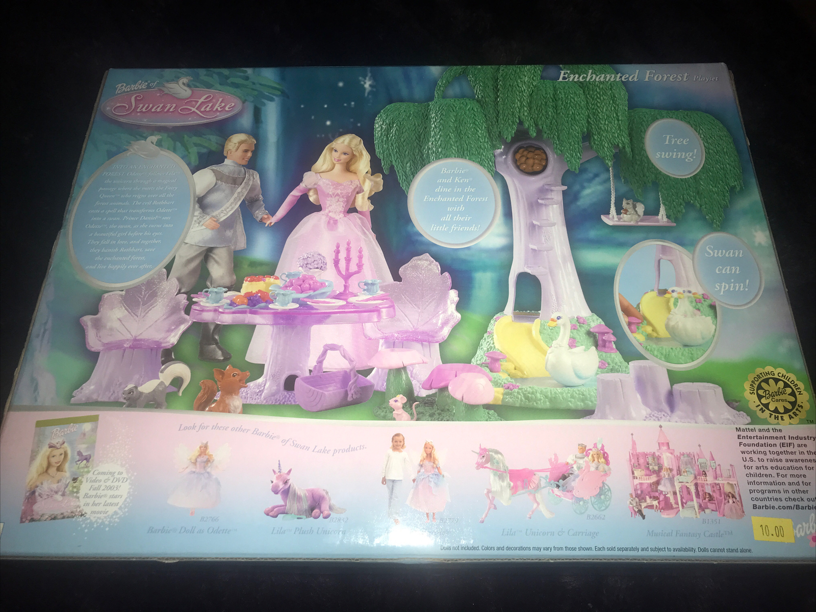代購代標第一品牌－樂淘letao－Barbie of Swan Lake Enchanted Forest Playset with 6 Animal Friends 2003 Mattel ...