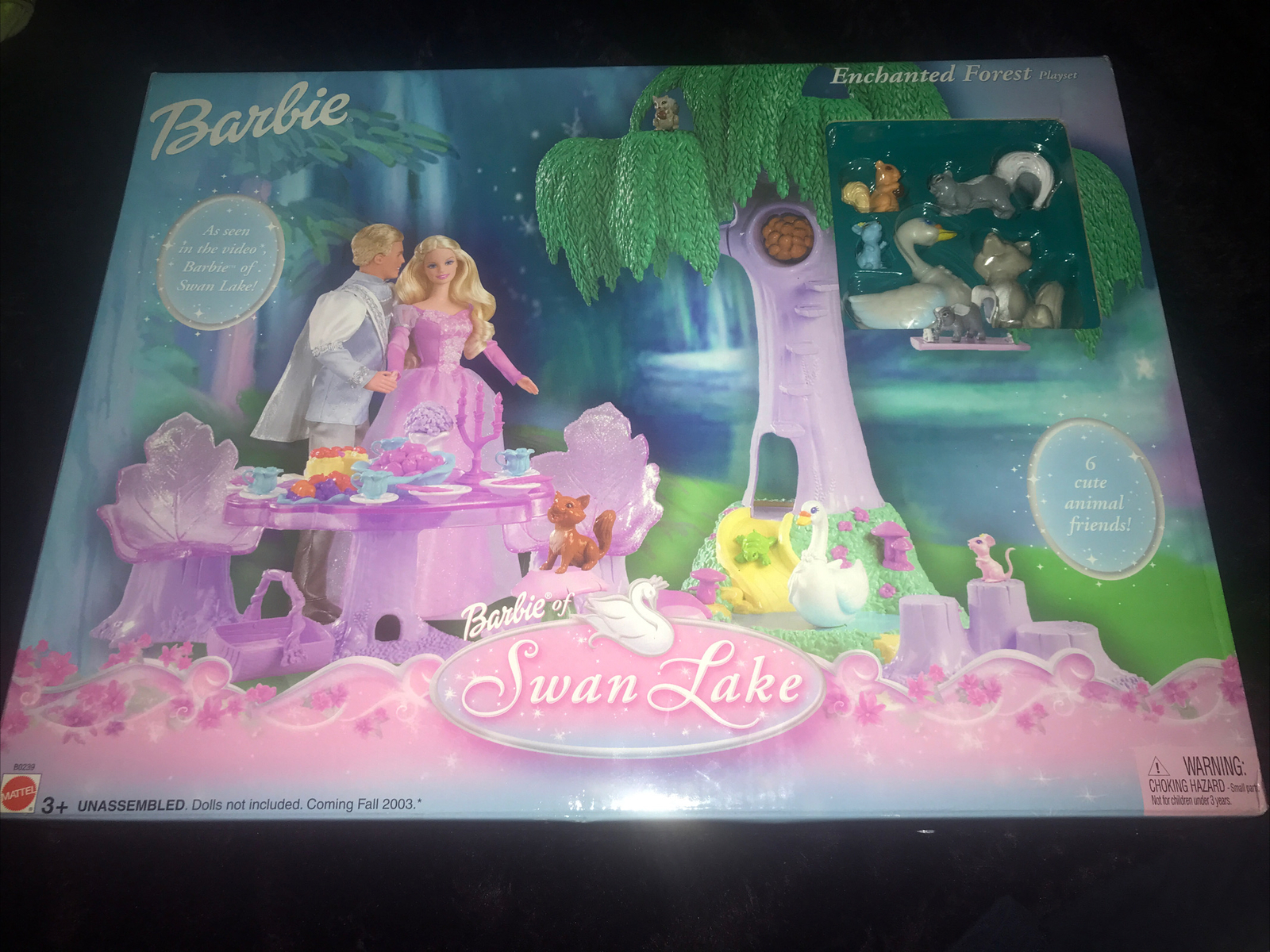 代購代標第一品牌－樂淘letao－Barbie of Swan Lake Enchanted Forest Playset with 6 Animal Friends 2003 Mattel ...