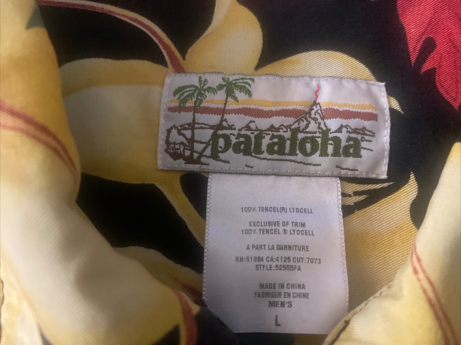 日本代購代標第一品牌【樂淘letao】－VTG Pataloha Patagonia Hawaiian Aloha Shirt Red Yellow Kahili Ginger Size L ...