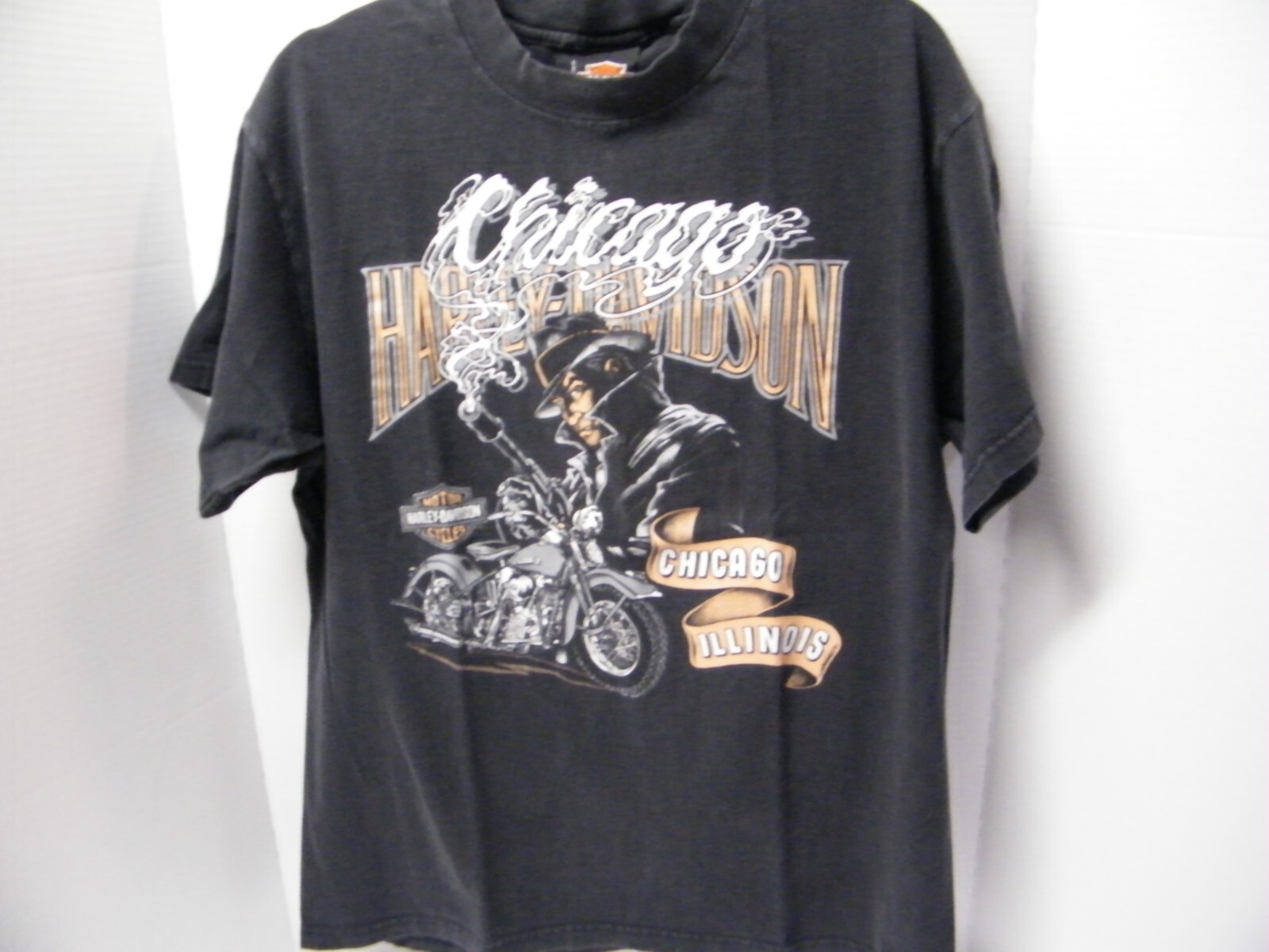 日本代購代標第一品牌【樂淘letao】－Vintage 90s Harley Davidson Chicago Illinois Smoke Motorcycle Large 海外 即決