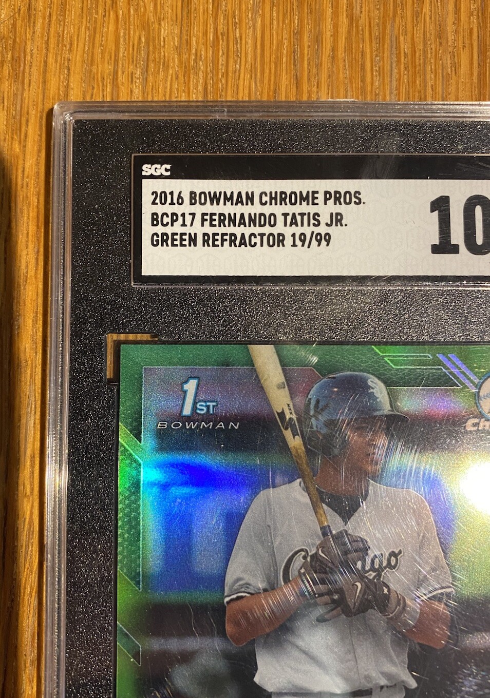 日本代購代標第一品牌【樂淘letao】－2016 Bowman Chrome BCP17 Fernando Tatis Jr Green Refractor #/99 SGC 10 1st ...