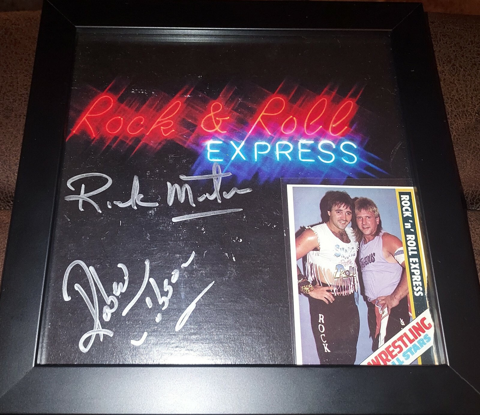 日本代購代標第一品牌【樂淘letao】－ロック n Roll Express signed autograph album & RC card framed display WCW WWE ...