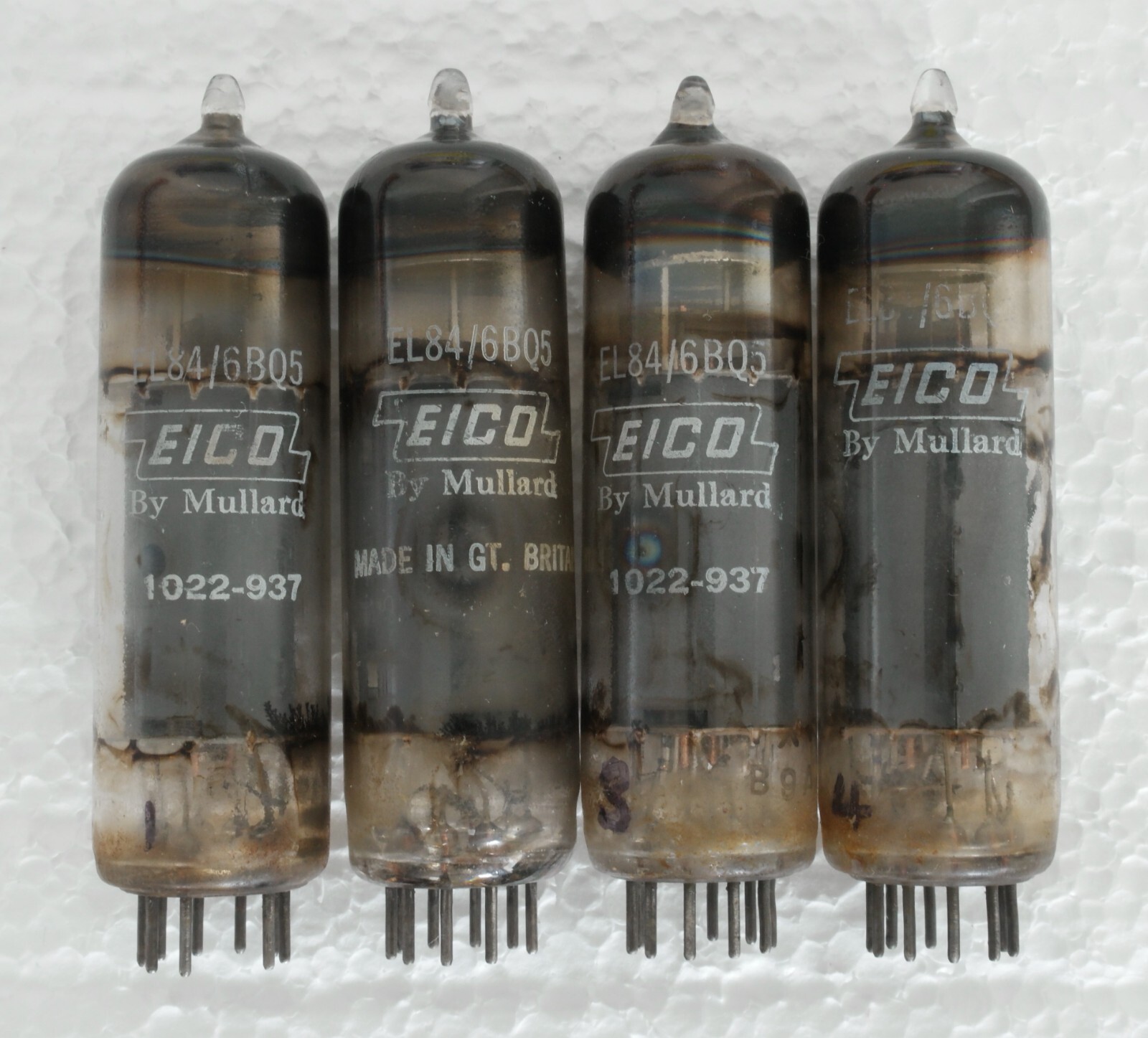 代購代標第一品牌－樂淘letao－4 Eico/Mullard EL84/6BQ5 Vacuum Tubes : Date Code rX1 海外 即決