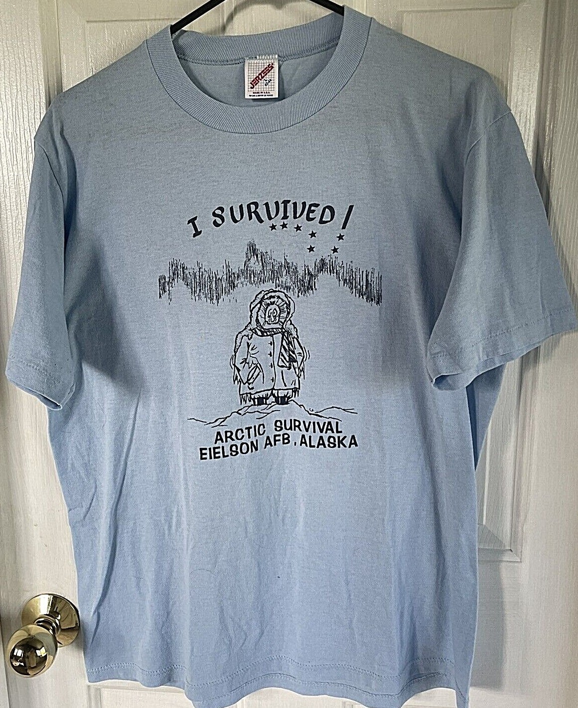 日本代購代標第一品牌【樂淘letao】－Vintage 80s I Survived Arctic Survival Eielson AFB ALASKA single stitch L ...