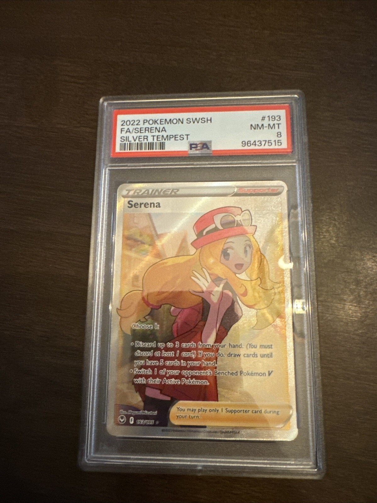 日本代購代標第一品牌【樂淘letao】－PSA NEAR MINT-MINT 8 ポケモン SWSH SILVER TEMPEST 193 FULL ART/SERENA 海外 即決
