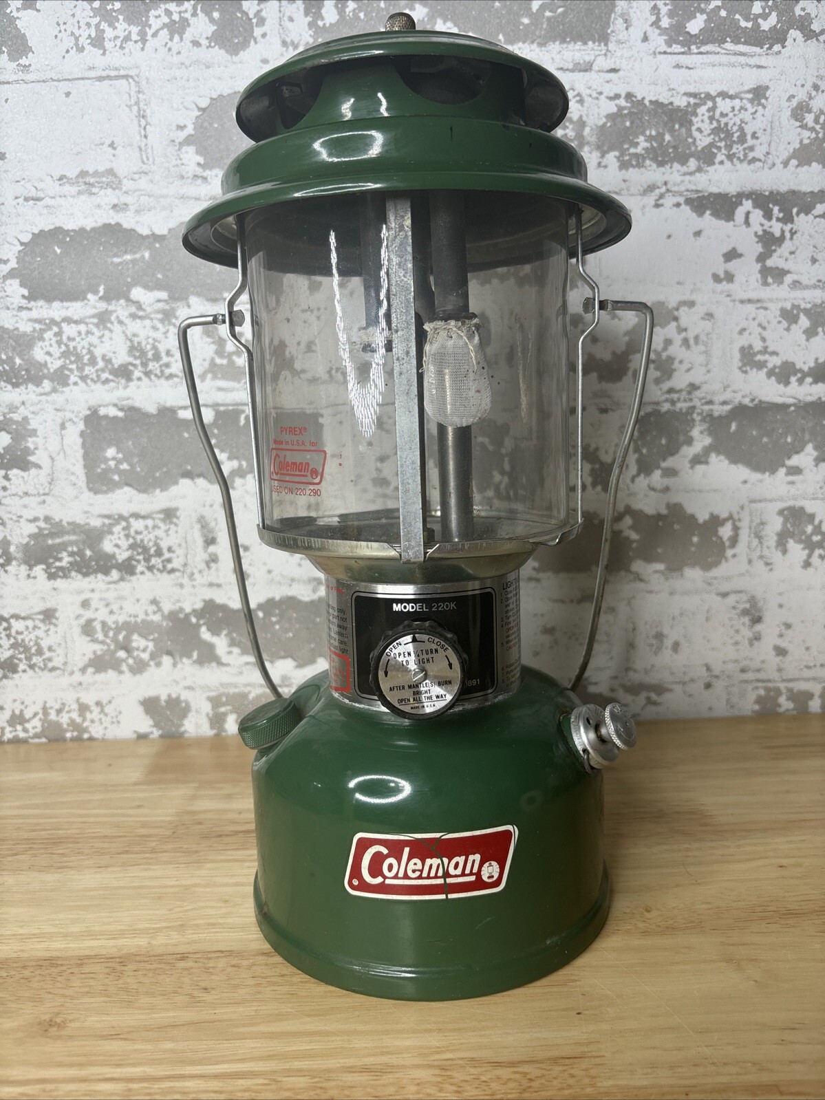 Yahoo!オークション - VINTAGE 1980 COLEMAN DOUBLE MANTLE LANTERN M...