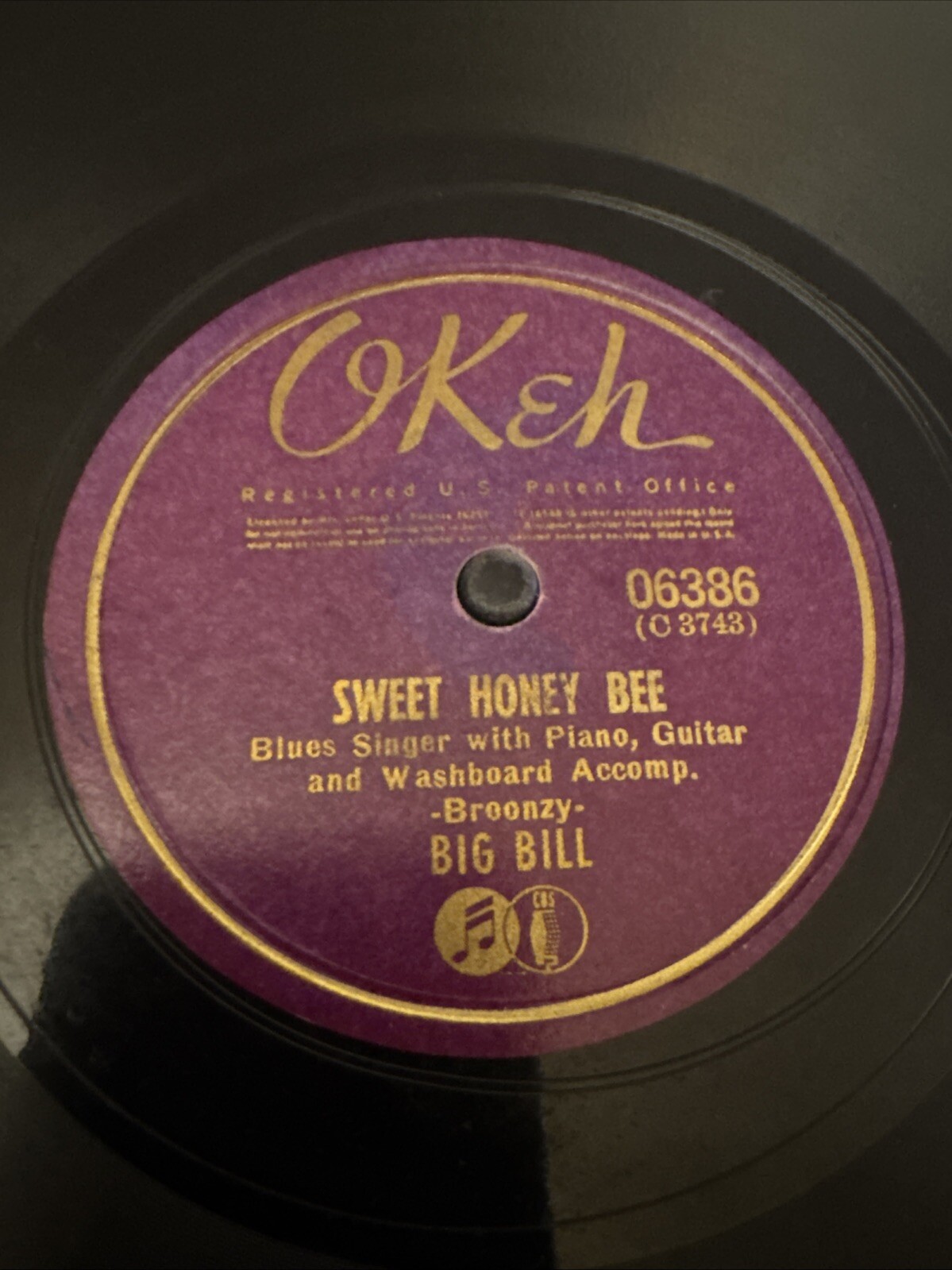 【樂淘letao】日本代購代標第一品牌－Okeh 78 RPM Big Bill Broonzy - Sweet Honey Bee 06386 V++ Blues 海外 即決
