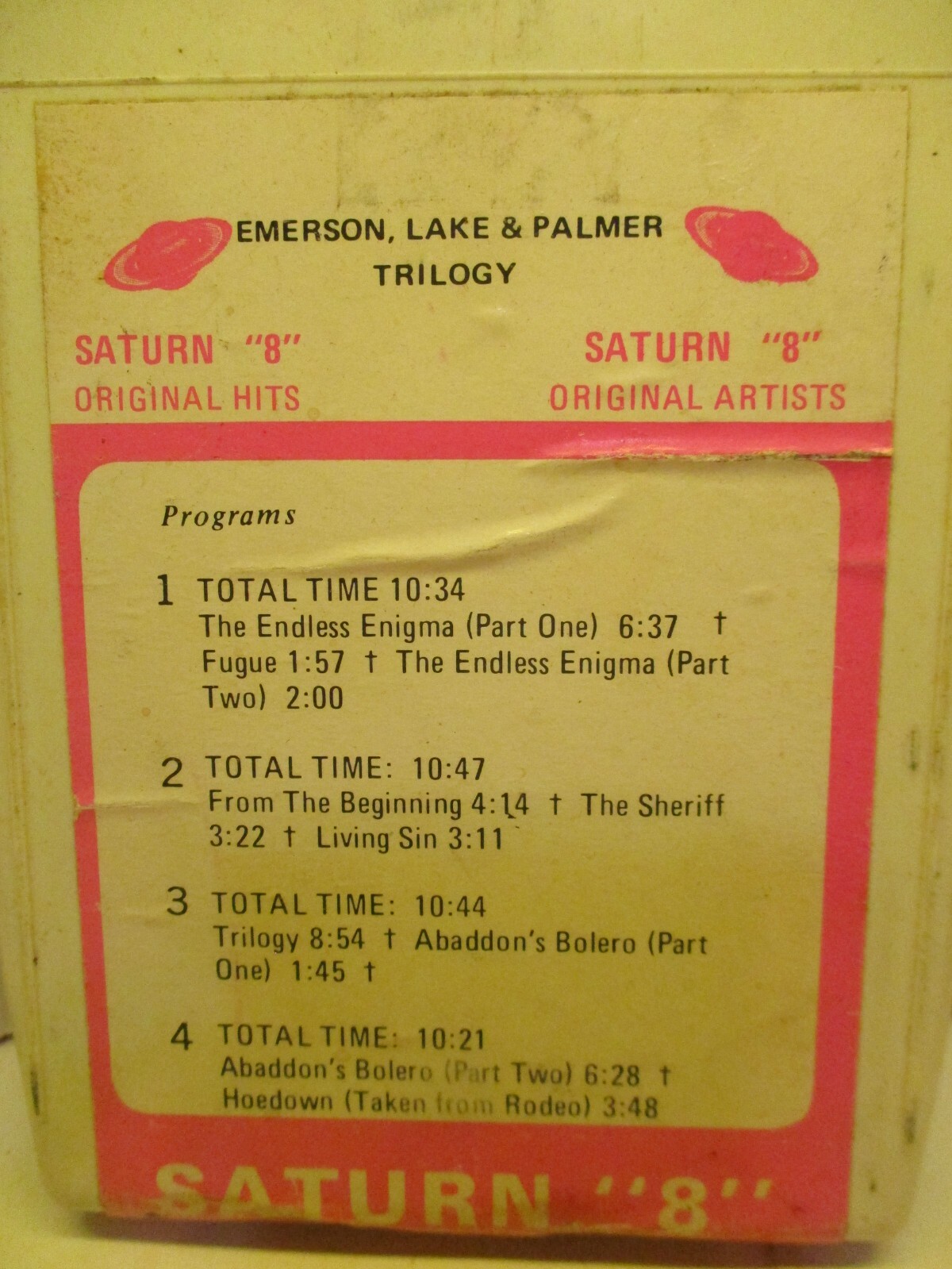 日本代購代標第一品牌【樂淘letao】－8 Track Tape Saturn 8 443 EMERSON, LAKE & PALMER Trilogy 8001 海外 即決