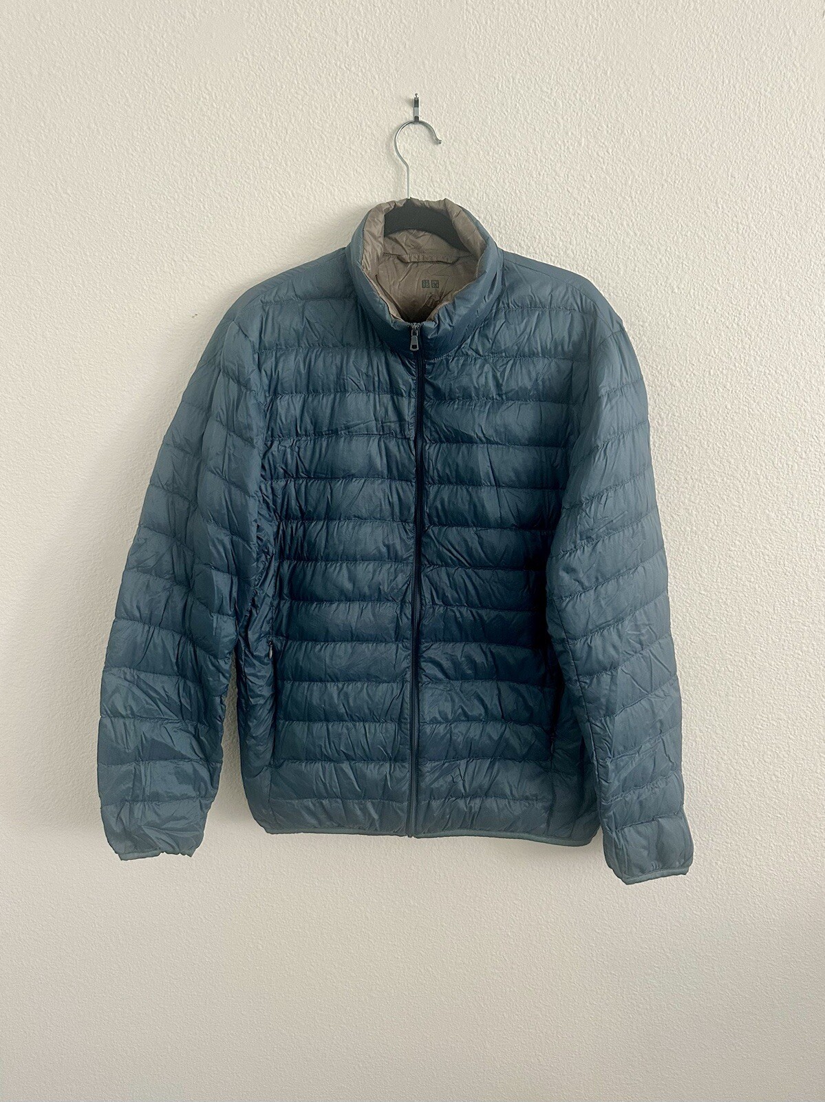 日本代購代標第一品牌【樂淘letao】－Uniqlo Mens M Ultra Light Down Puffer Jacket Packable Coat Full Zip Blue ...