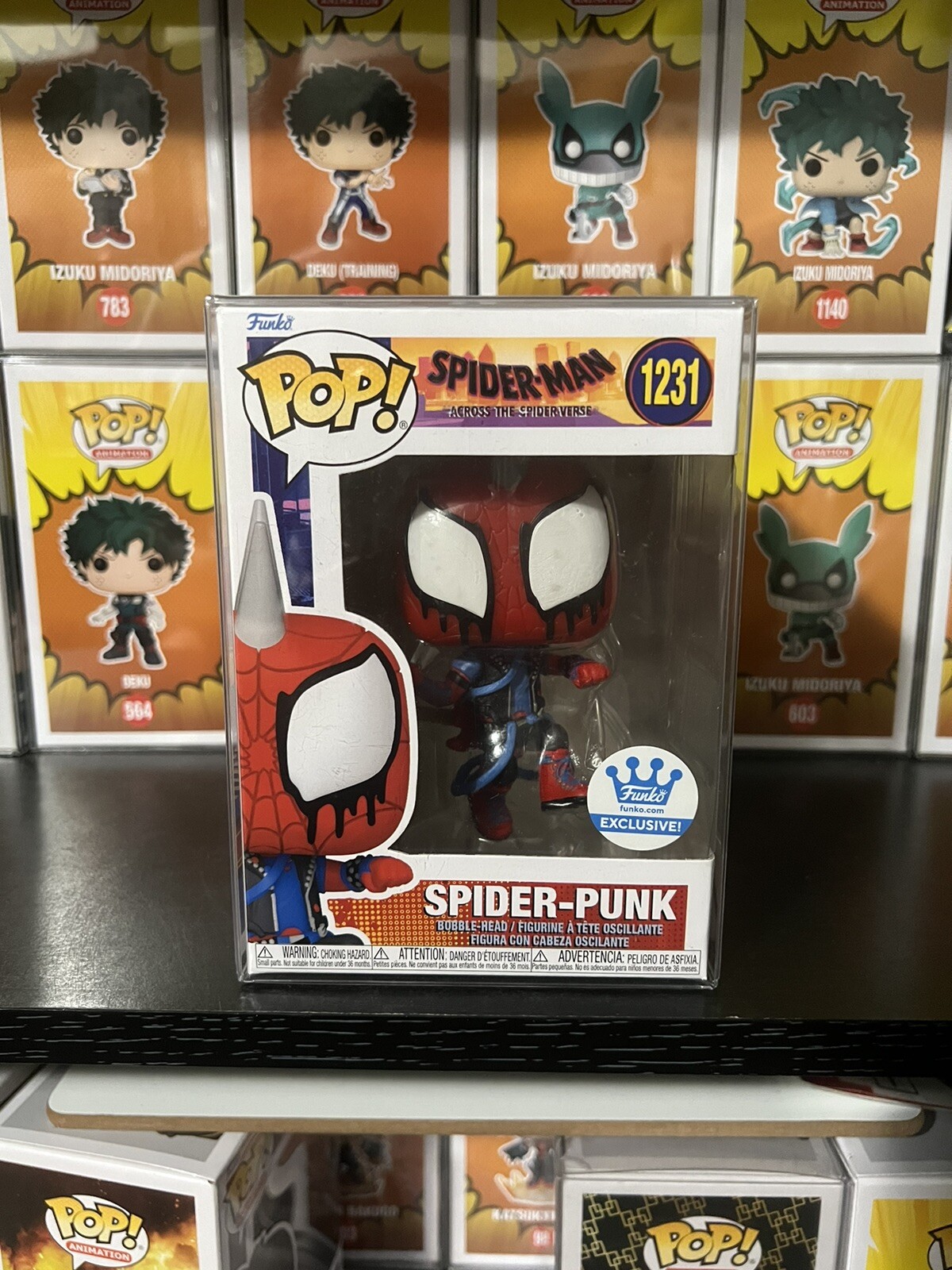 代購代標第一品牌－樂淘letao－Funko POP! Spider Punk Spiderman #1231 Shop Exclusive Spiderverse w/Protector 海外 即決