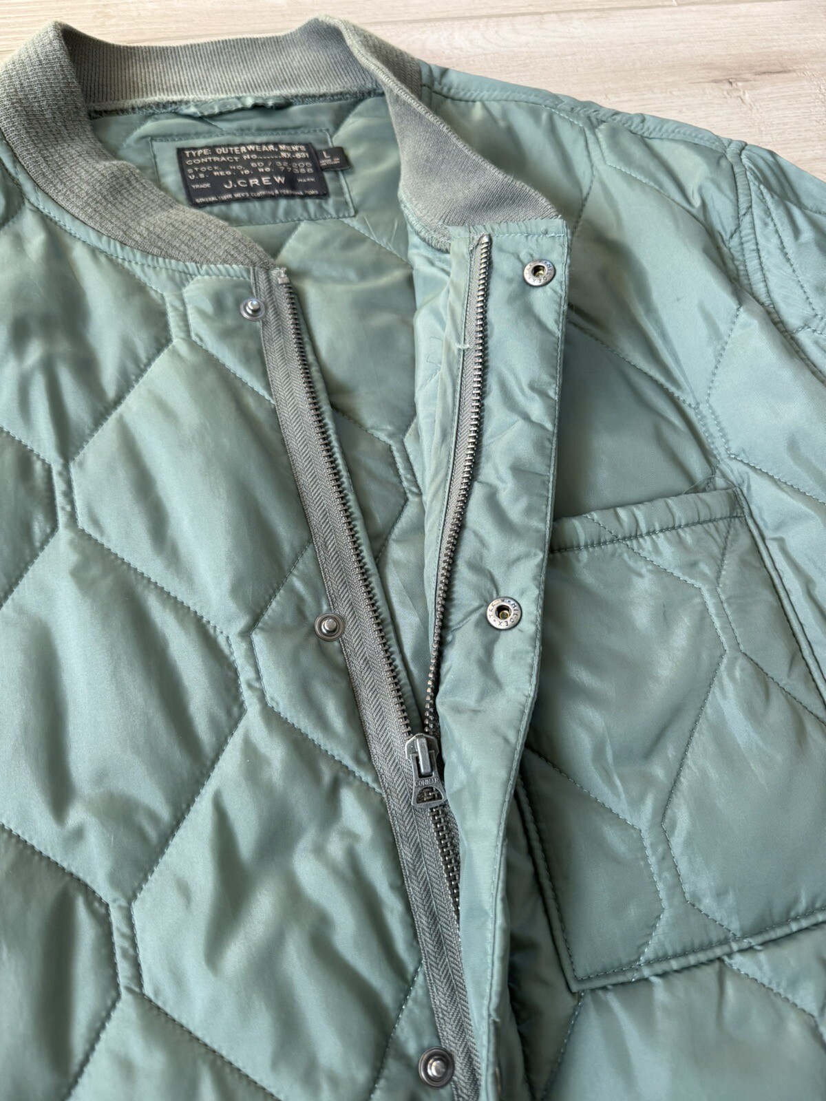 代購代標第一品牌－樂淘letao－J Crew 1960's Military Liner Jacket Chore Coat Olive Green Wallace Barnes 海外 即決