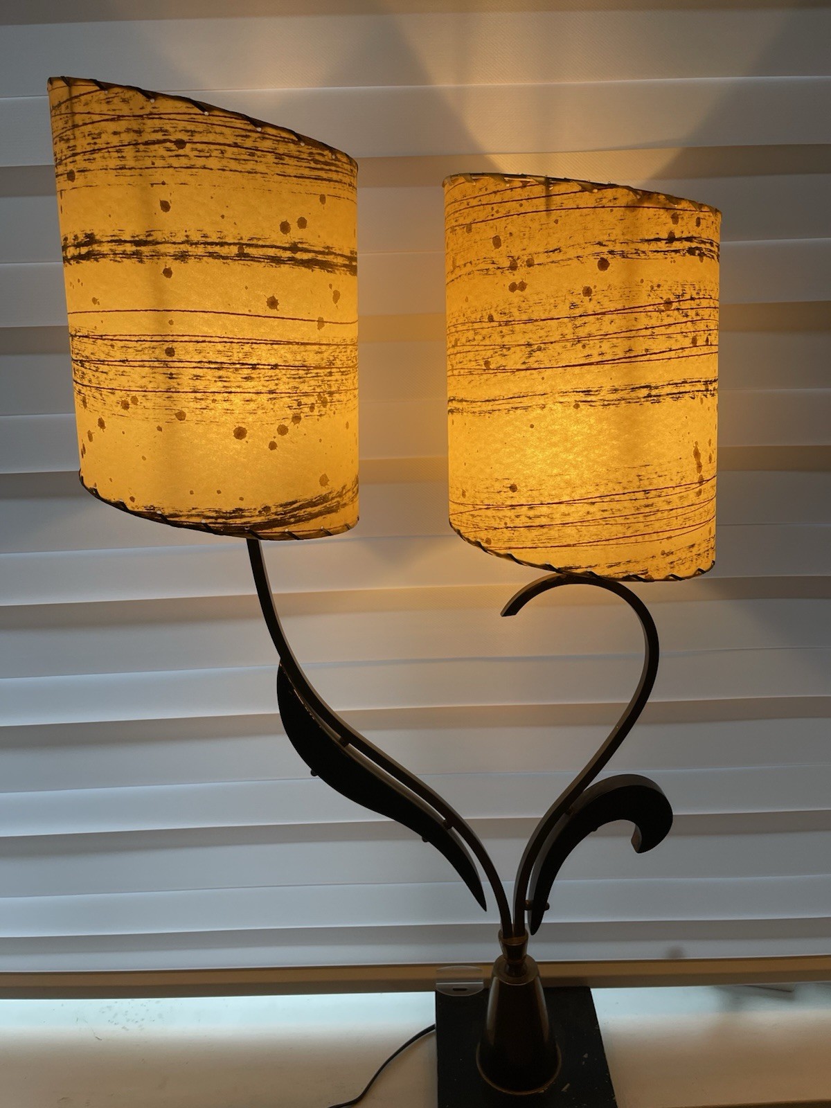 【樂淘letao】日本代購代標第一品牌－Vintage MCM 1950s Majestic Lamp w/ Fiberglass Shades Mid Century Modern ...