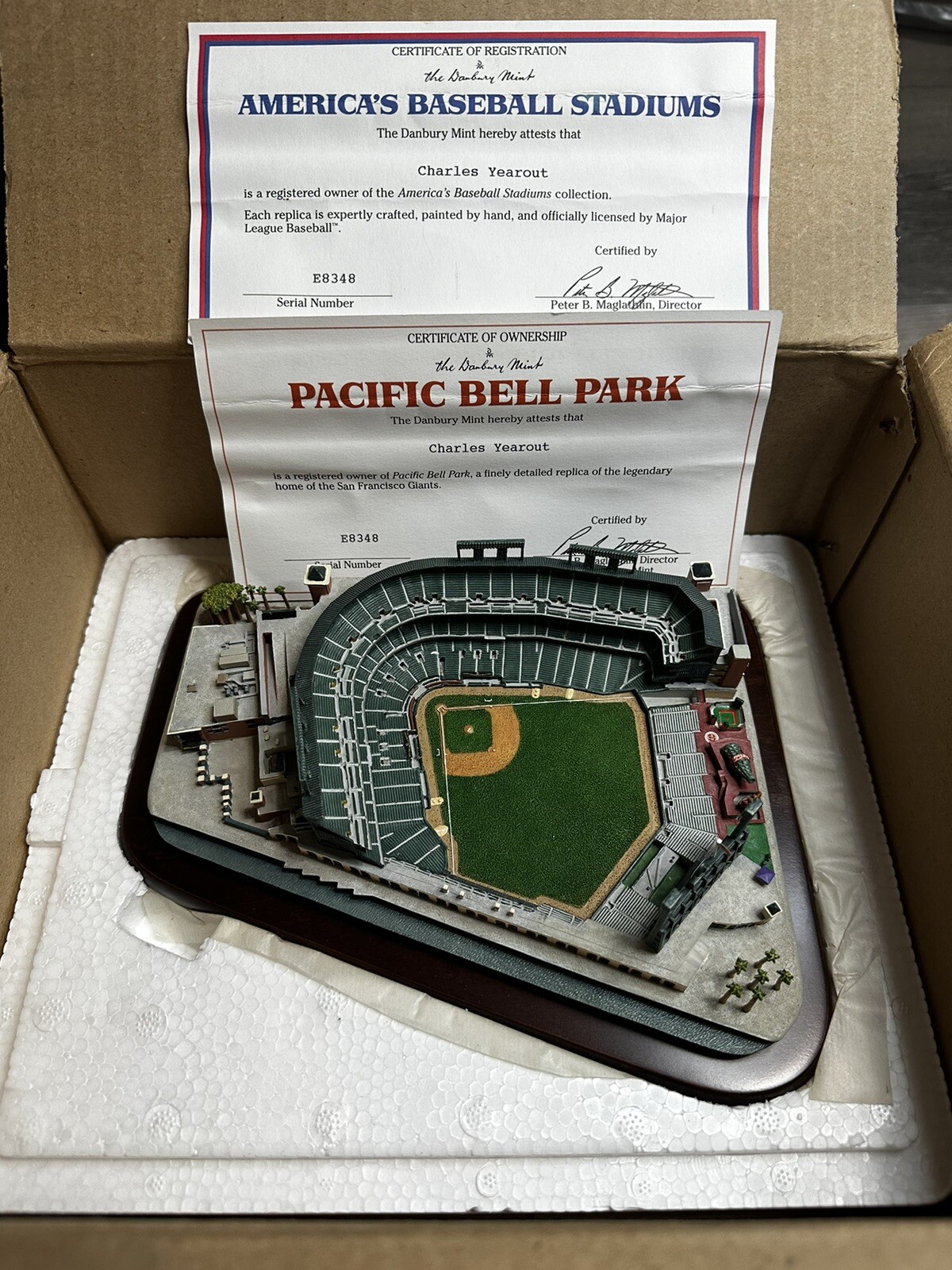 代購代標第一品牌－樂淘letao－Danbury Mint Pacific Bell Park San Francisco Giants New in Box/Never Displayed ...