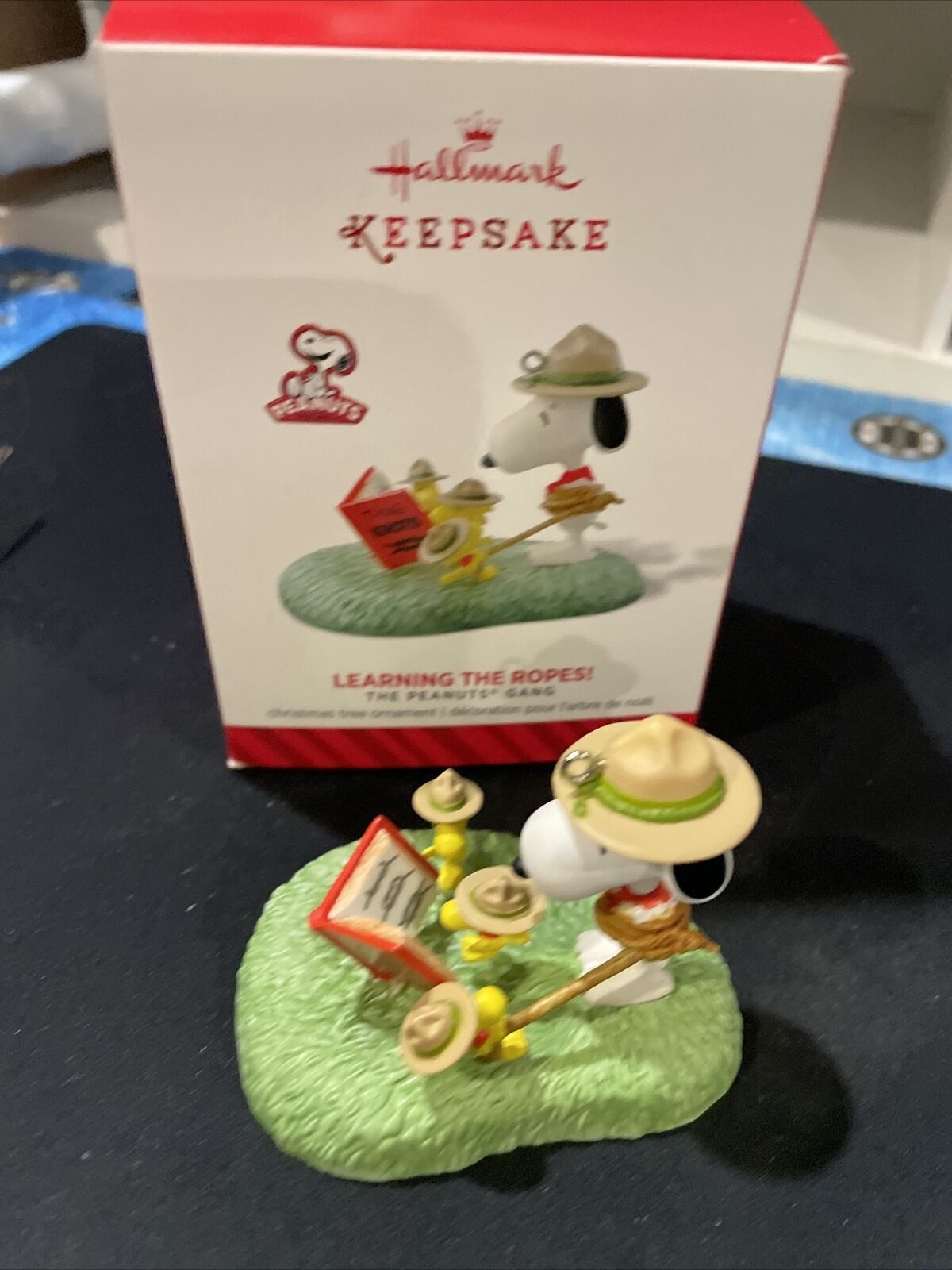 代購代標第一品牌－樂淘letao－NEW Hallmark Keepsake Snoopy Peanuts Woodstock Holiday Learning Ropes Ornament ...