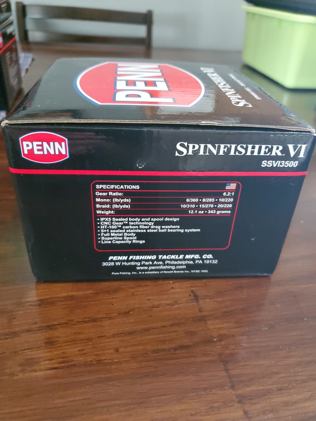 代購代標第一品牌－樂淘letao－Penn SSVI3500 1481261 Spinfisher VI 6:2:1 37" Saltwater Spinning Reel 海外 即決