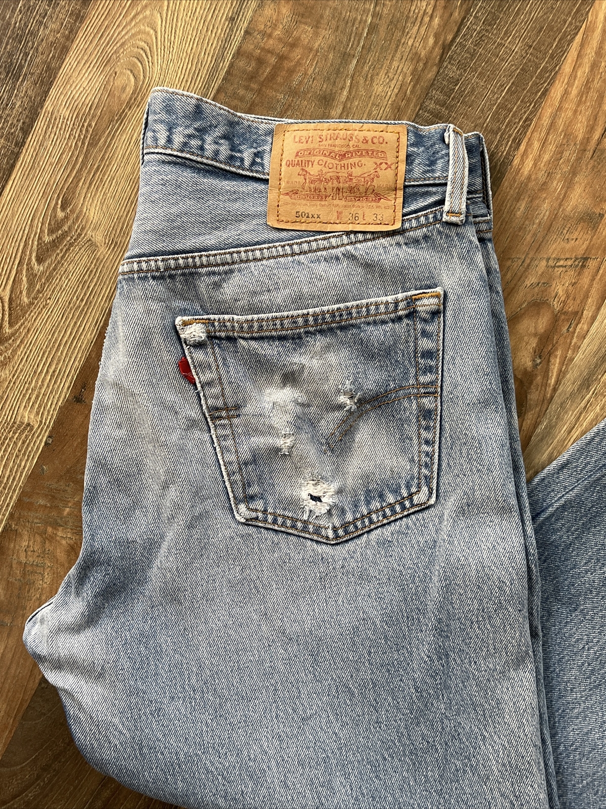 【樂淘letao】日本代購代標第一品牌－Levi's 501xx Made in USA Vintage Jeans (501-0000) Distressed Size W33 L29 海外 即決