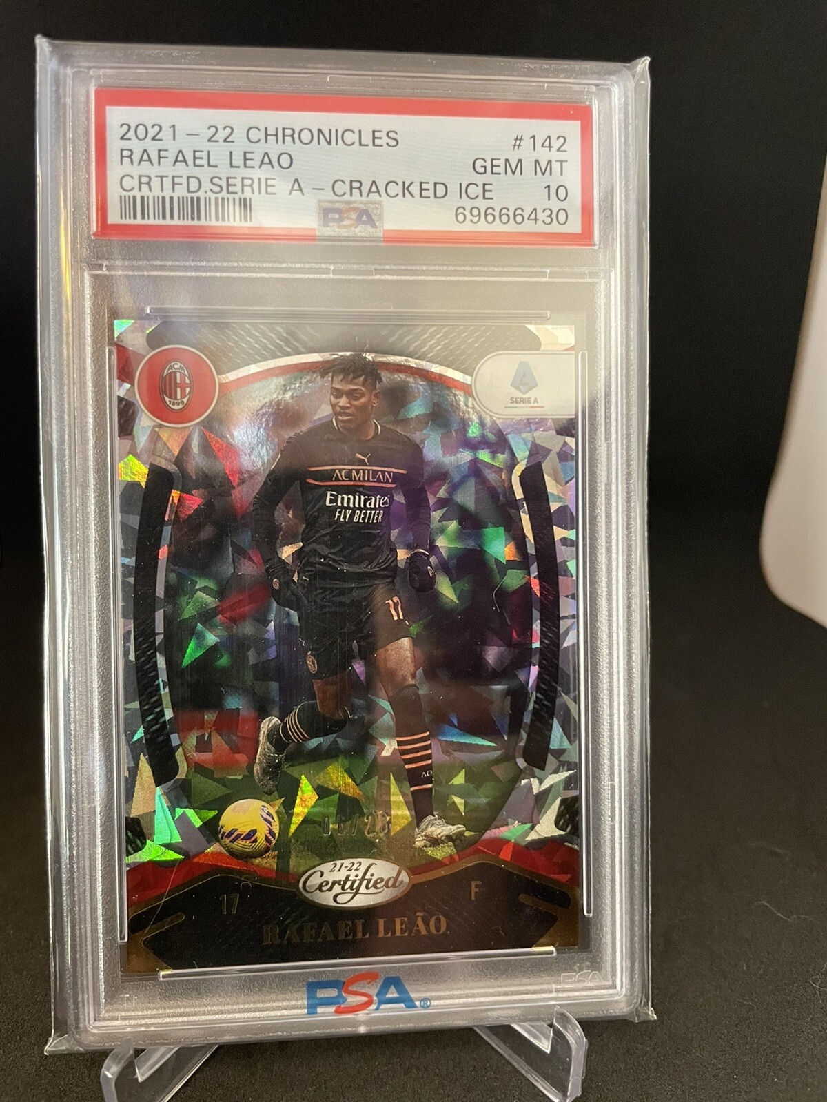 代購代標第一品牌－樂淘letao－2021-22 Chronicles Serie A Cracked Ice Rafael Leao 6/23 PSA 10 海外 即決