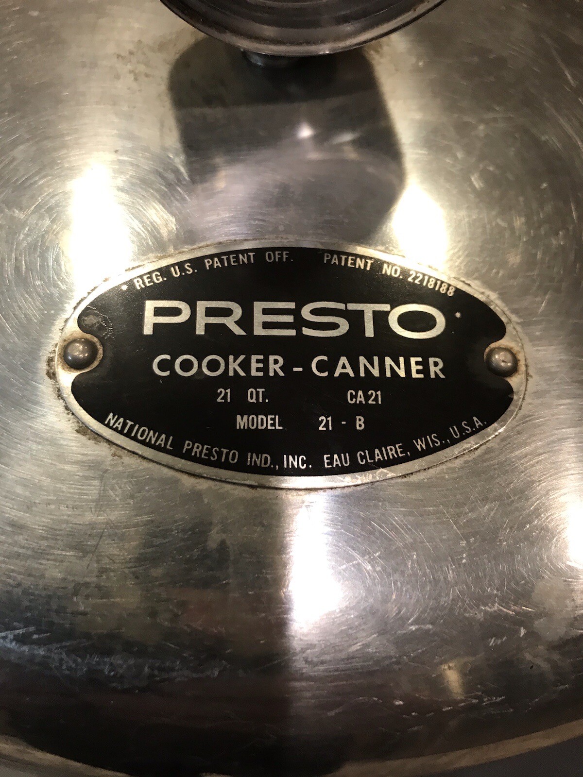 日本代購代標第一品牌【樂淘letao】－Vintage Large PRESTO Pressure Cooker Canner 21 Quart Model 21-B Seal 海外 即決