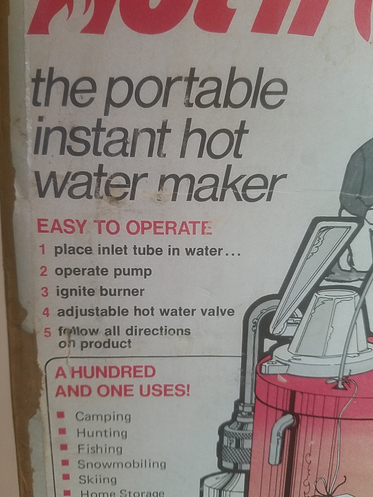 代購代標第一品牌－樂淘letao－Hot n' Quick Vintage Portable Propane Camping Hot Water Heater Used One Time! 海外 即決