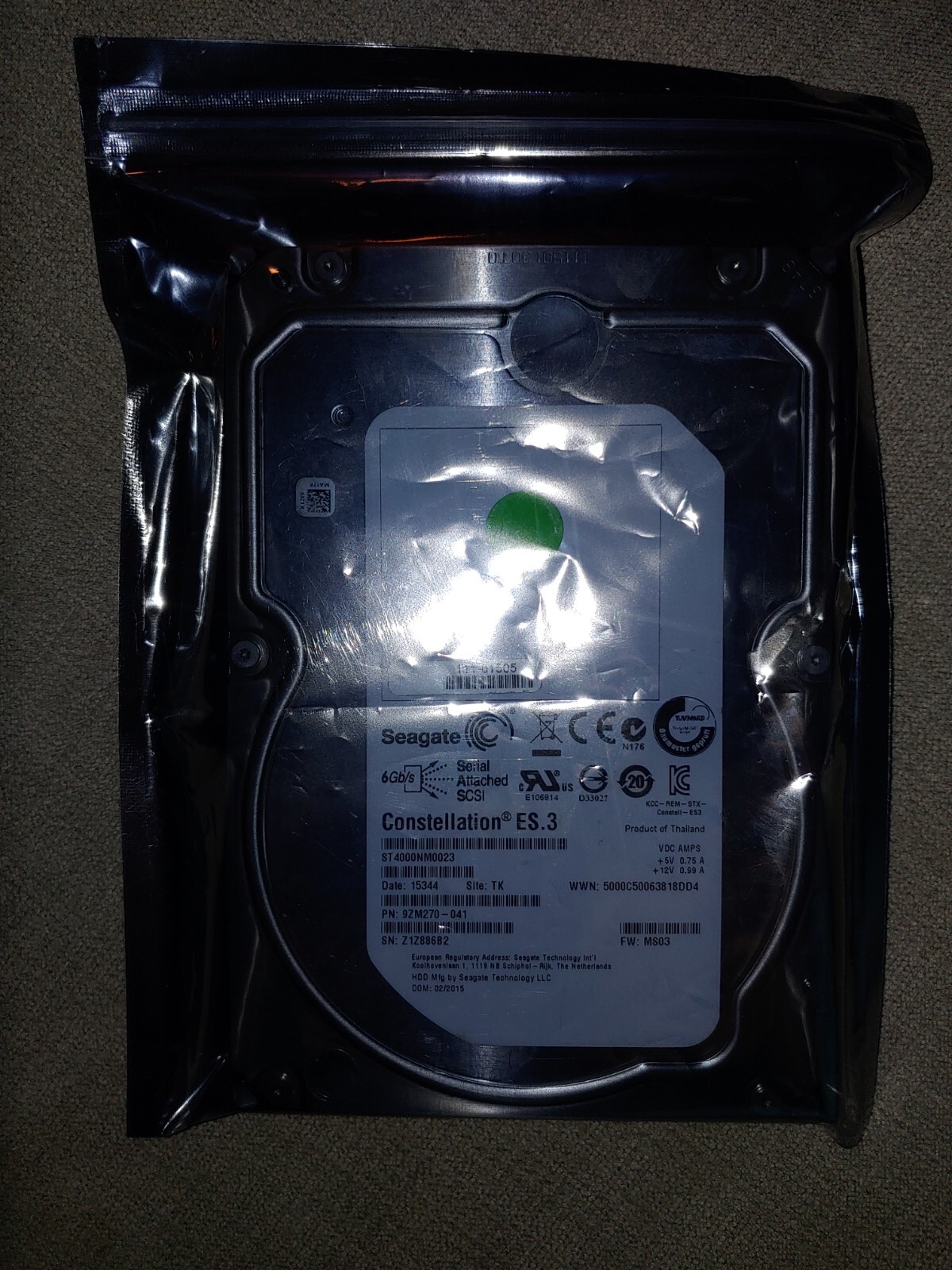 Yahoo!オークション - Seagate ST4000NM0023 4TB 7200RPM 3.5 inch Int...