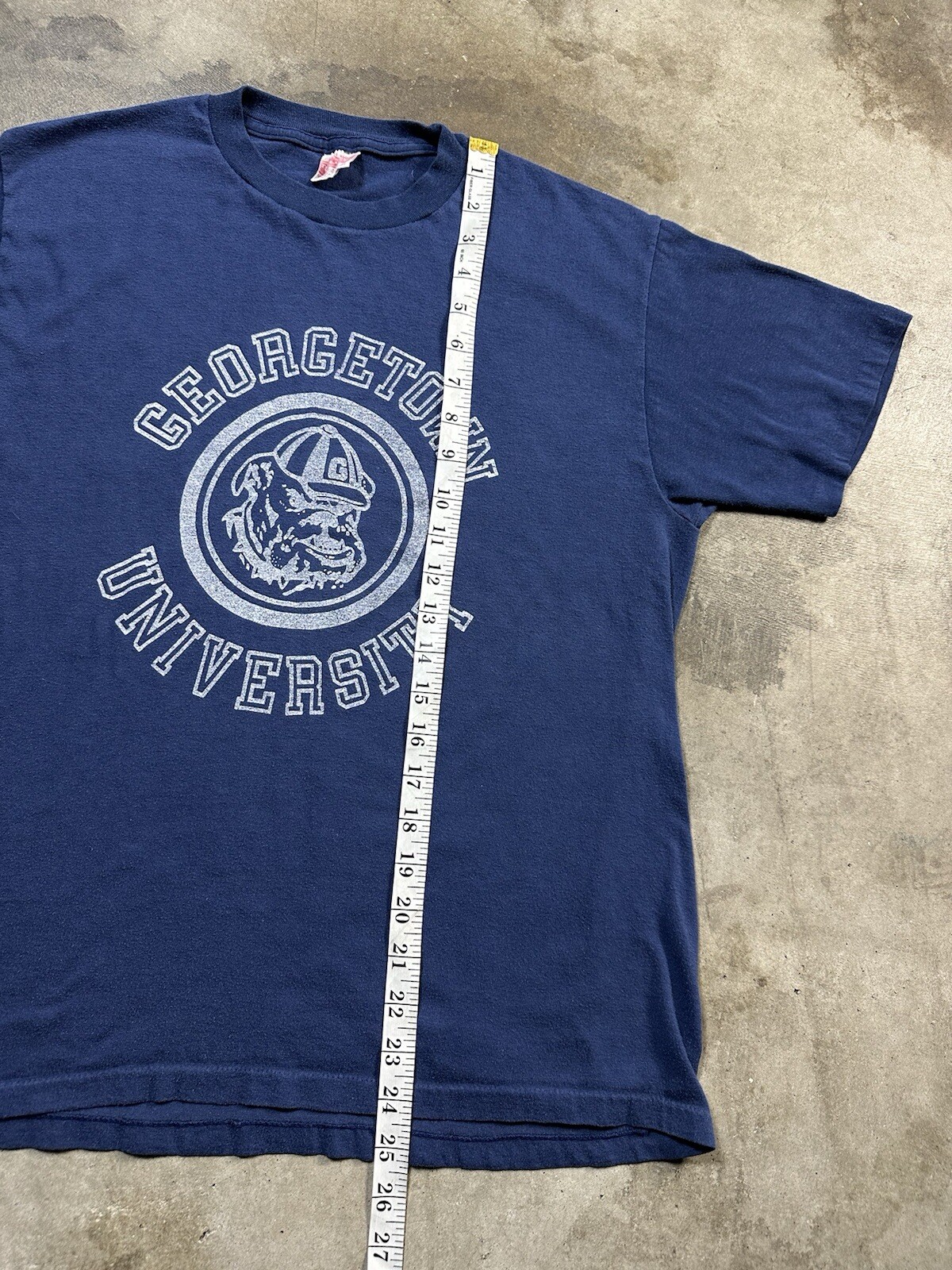 日本代購代標第一品牌【樂淘letao】－Vintage 80s Georgetown University Bull Dog T Shirt Collegiate 50/50 Navy ...