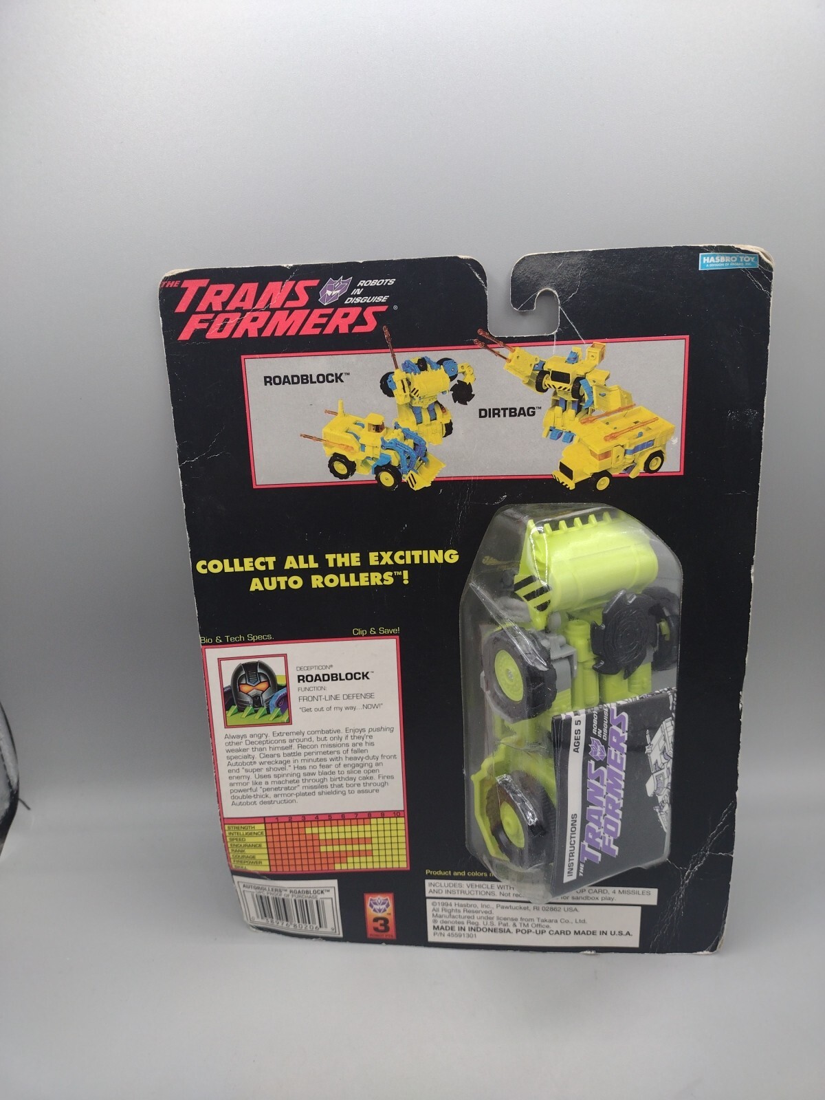 日本代購代標第一品牌【樂淘letao】－Transformers Roadblock G2 Auto Rollers Decepticon 1995 NEW SEALED 海外 即決