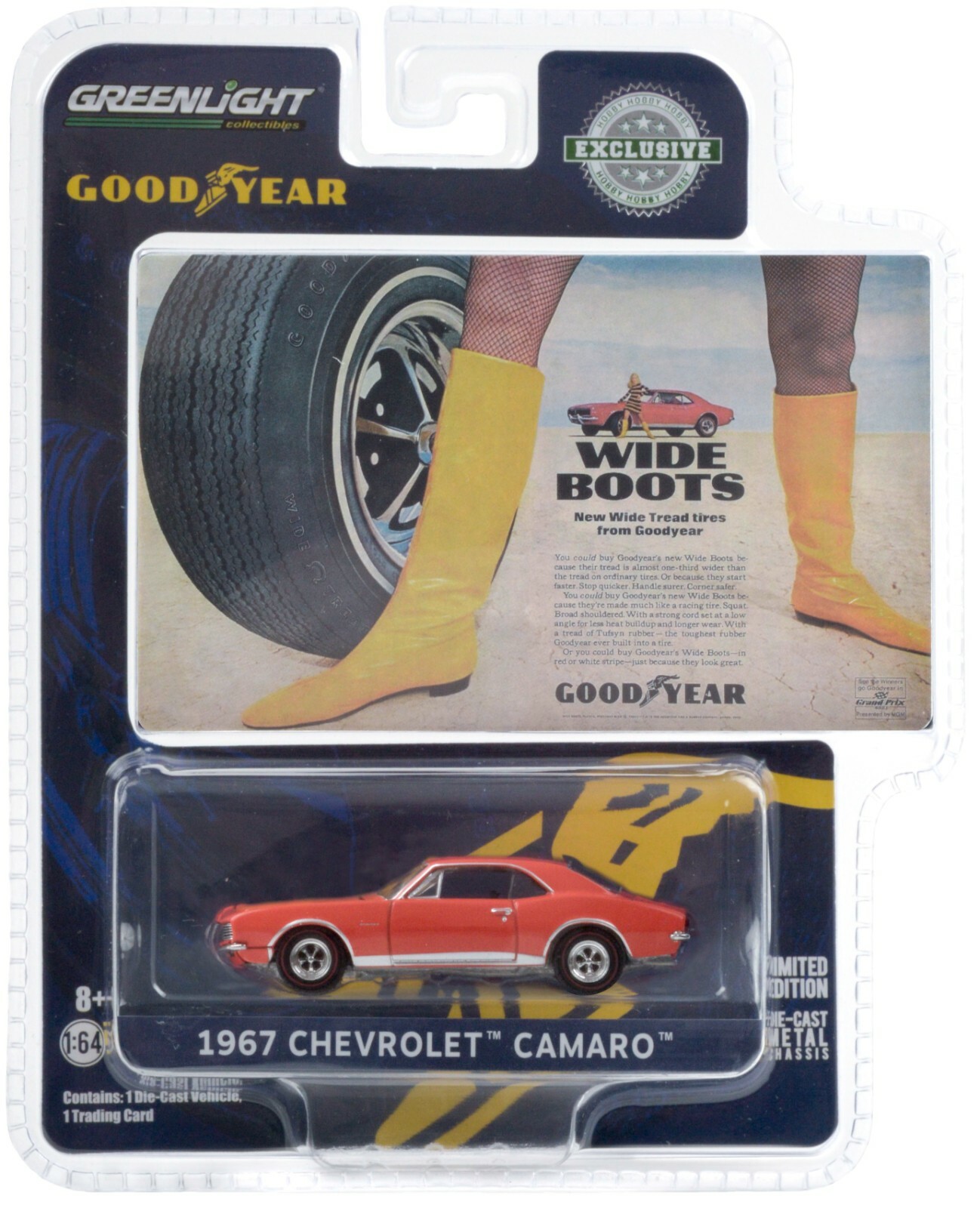 代購代標第一品牌－樂淘letao－2020 NEW 1:64 GreenLight *GOODYEAR TIRES* Red 1967 Chevrolet Camaro *NIP* 海外 即決