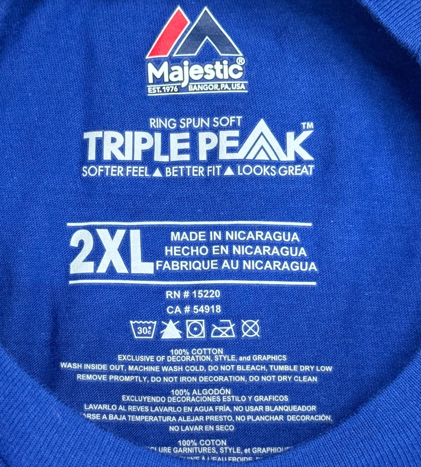 日本代購代標第一品牌【樂淘letao】－Majestic Triple Peak MLB New York Mets Cooperstown Collection T-Shirt Size ...