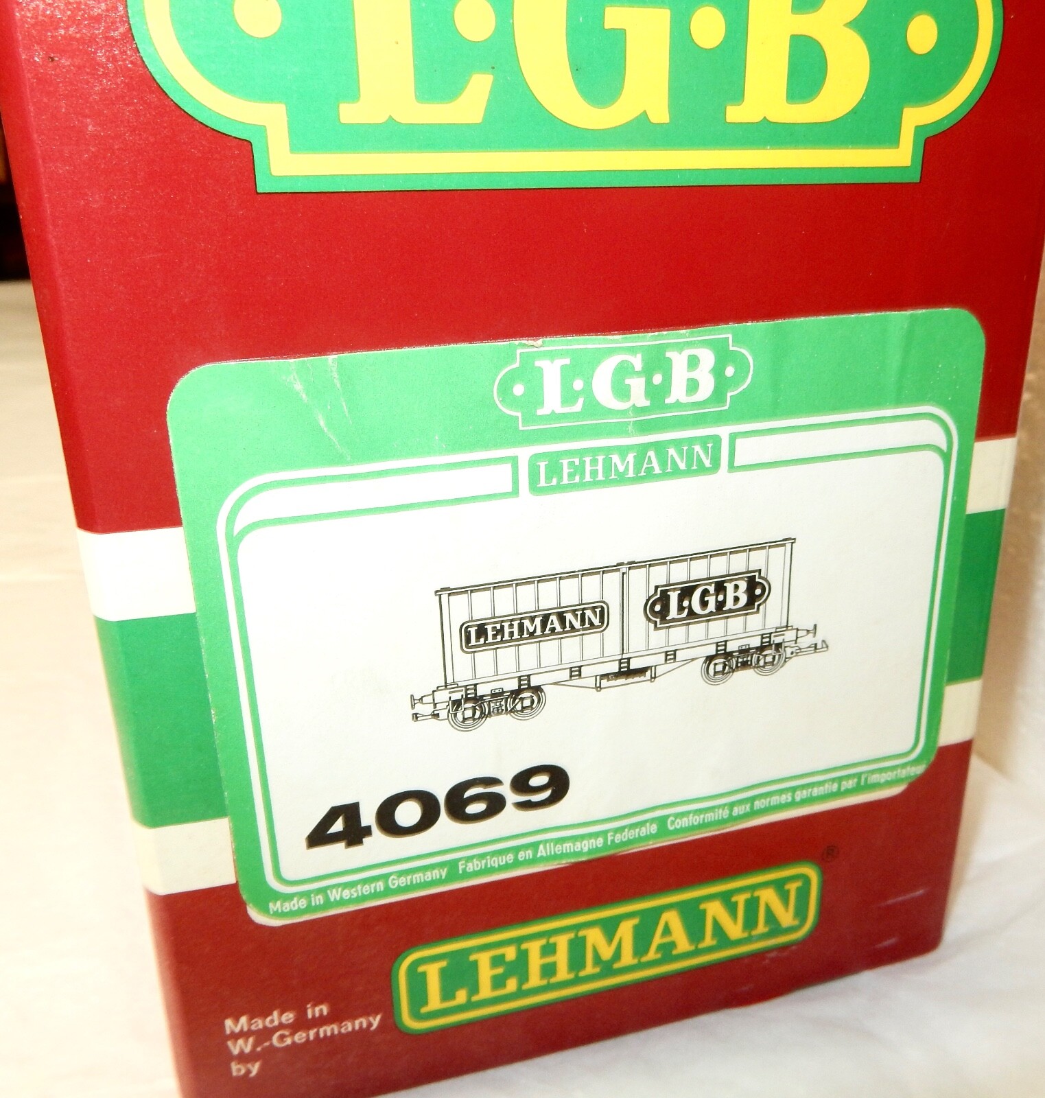 【樂淘letao】日本代購代標第一品牌－LGB G Gauge 4069 Flatcar with Lehmann - LGB White/Yellow Containers w Orig ...