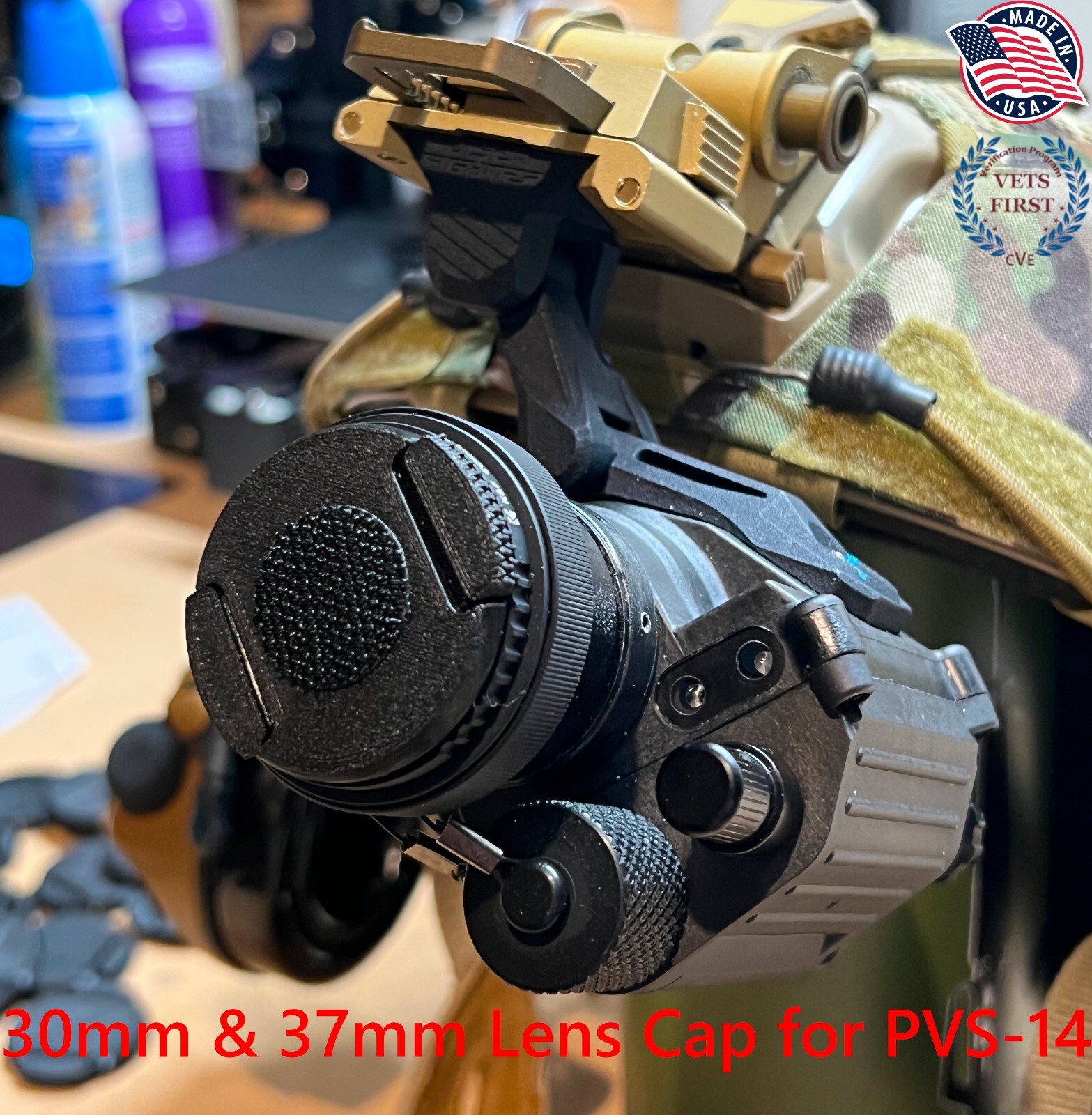 日本代購代標第一品牌【樂淘letao】－37mm PVS-14 Lens Cap With Optional Pinhole 海外 即決