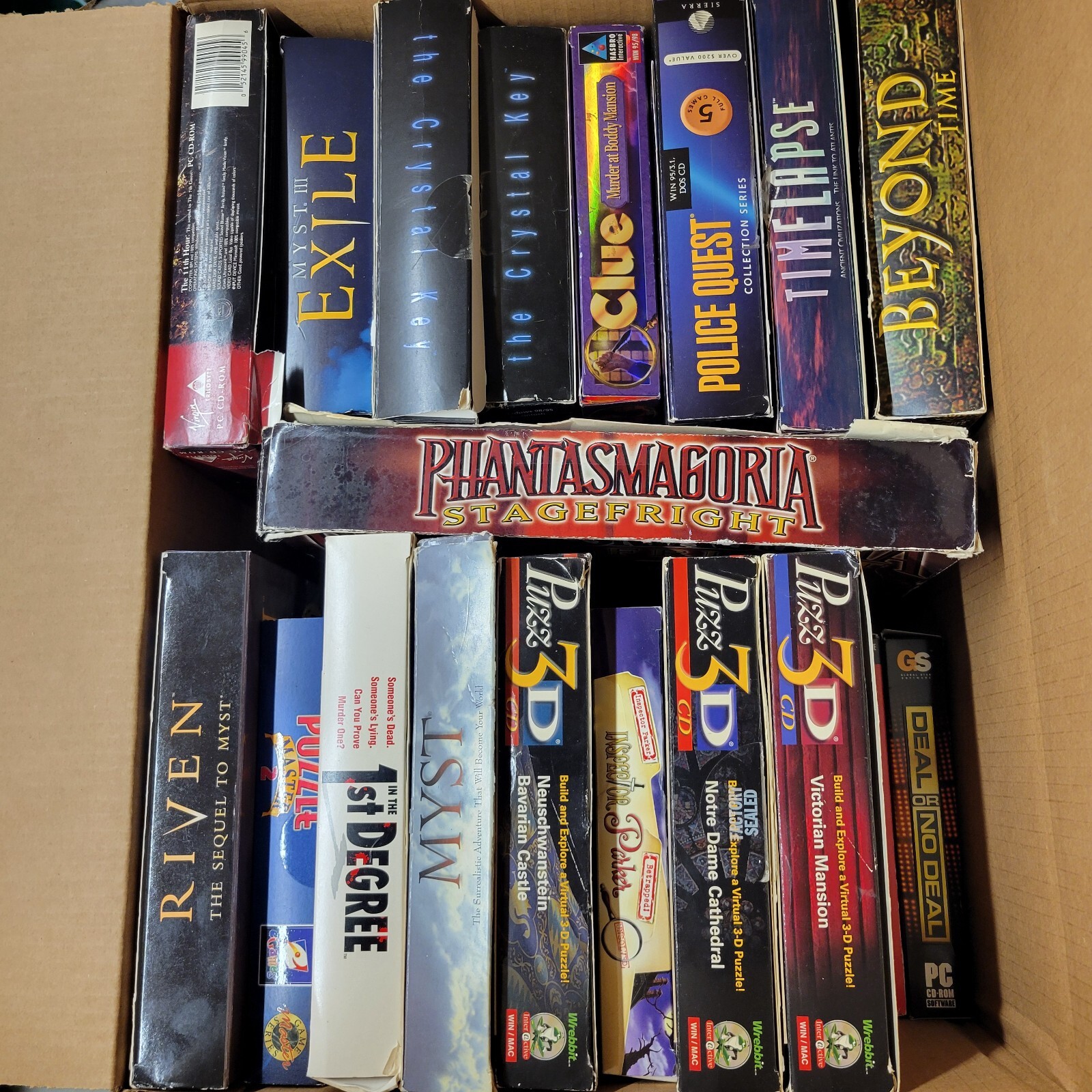 日本代購代標第一品牌【樂淘letao】－Lot Of 19 PC Big Box Games - Police Quest, Myst Trilogy, Crystal Key, Puzz ...