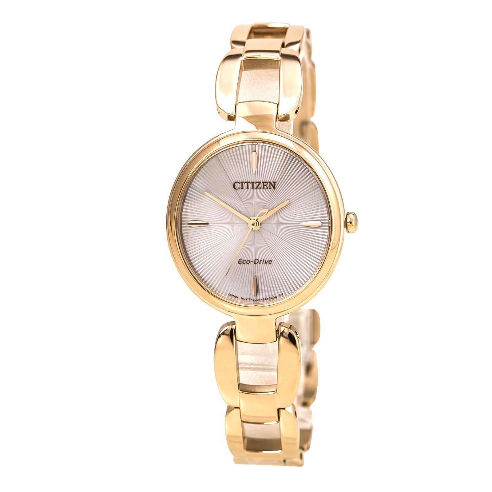 日本代購代標第一品牌【樂淘letao】－Citizen Women's Watch L Eco Drive White Dial Rose Gold Steel Bracelet EM0423 ...