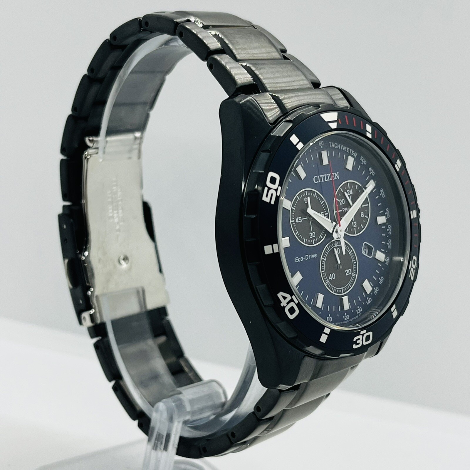 日本代購代標第一品牌【樂淘letao】－Citizen Men's Eco Drive Weekender Chronograph Black/Blue 44mm Watch AT2518 ...