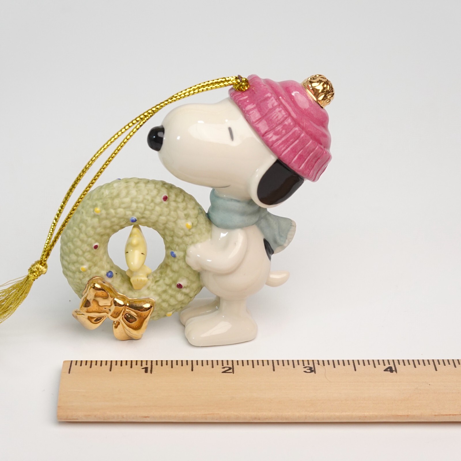 日本代購代標第一品牌【樂淘letao】－Lenox Peanuts Snoopy's Christmas Wreath Ornament Woodstock w/BOX 海外 即決