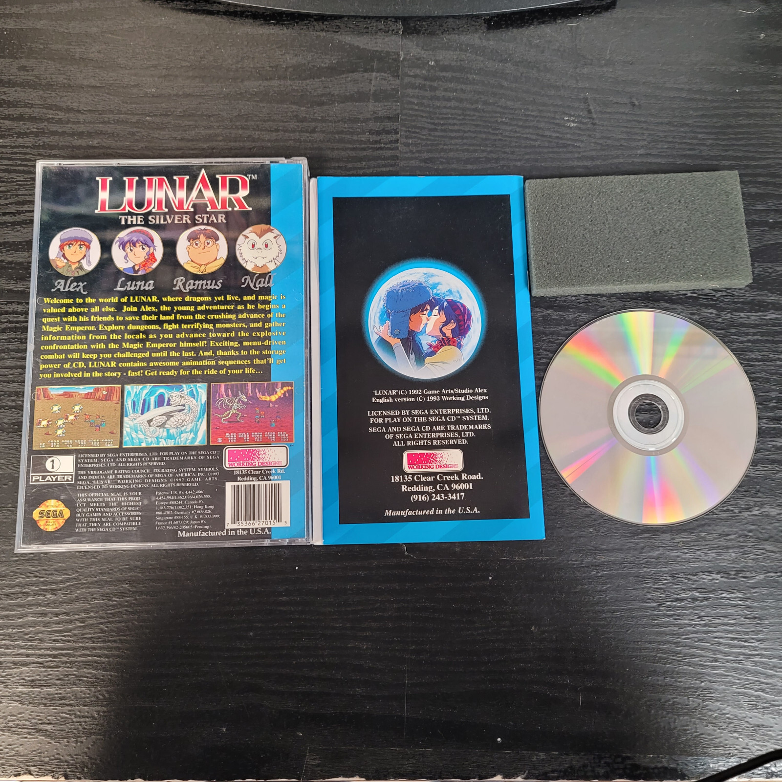 日本代購代標第一品牌【樂淘letao】－Lunar The Silver Sega CD Complete In Box CIB Near Mint 7th Disc Variant Blue ...