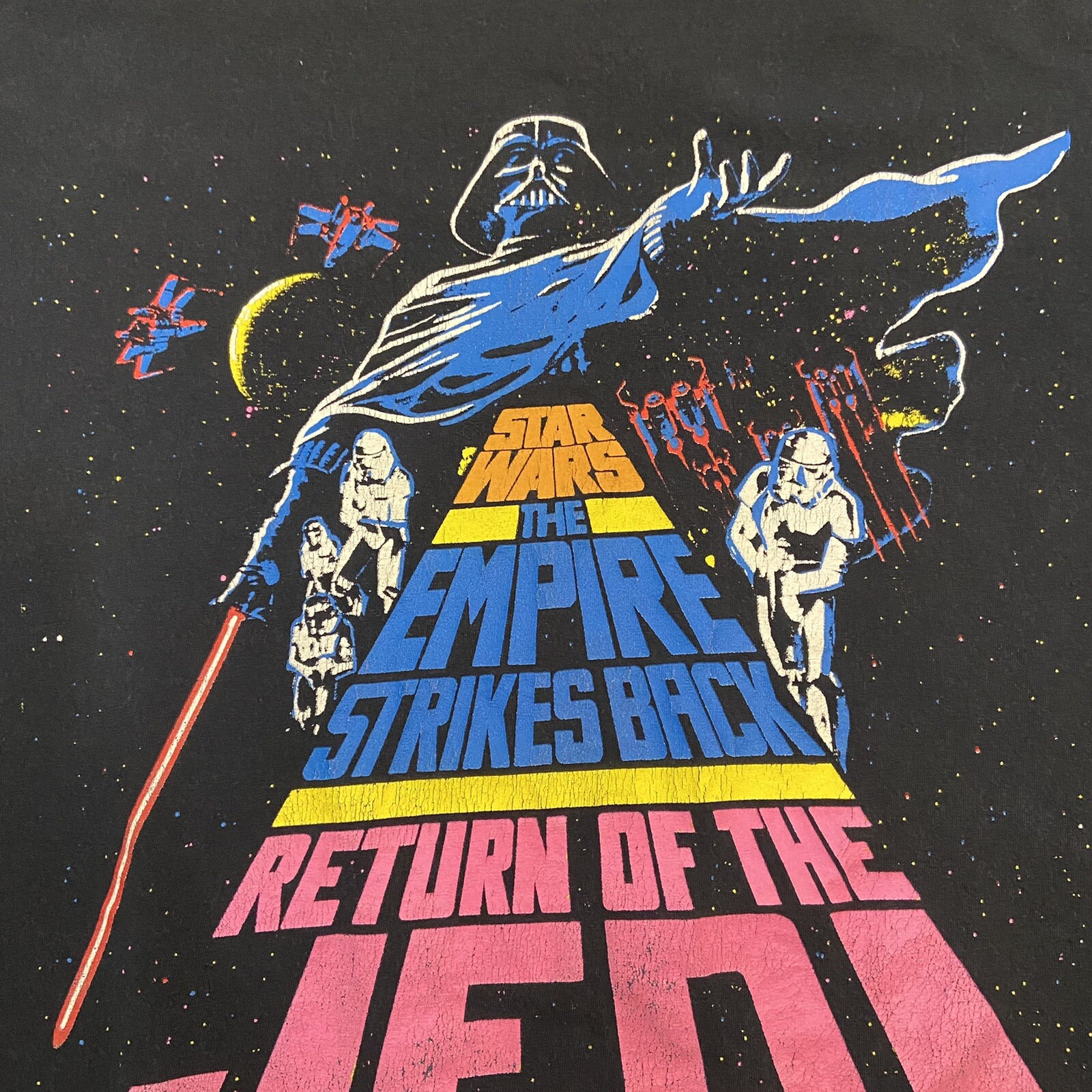 代購代標第一品牌－樂淘letao－Vintage Lucas Films Men’s Star Wars, Empire Strikes Back & Return Jedi Tshirt ...
