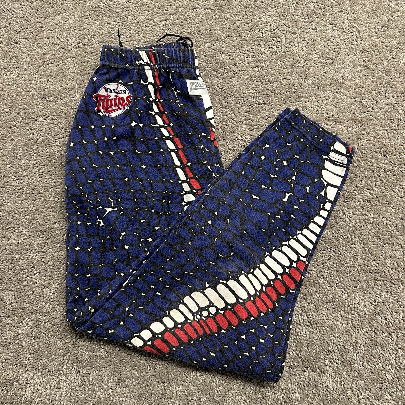 日本代購代標第一品牌【樂淘letao】－Vintage 90s Minnesota Twins Zubaz MLB Pants Striped Baggy Made In USA Small ...