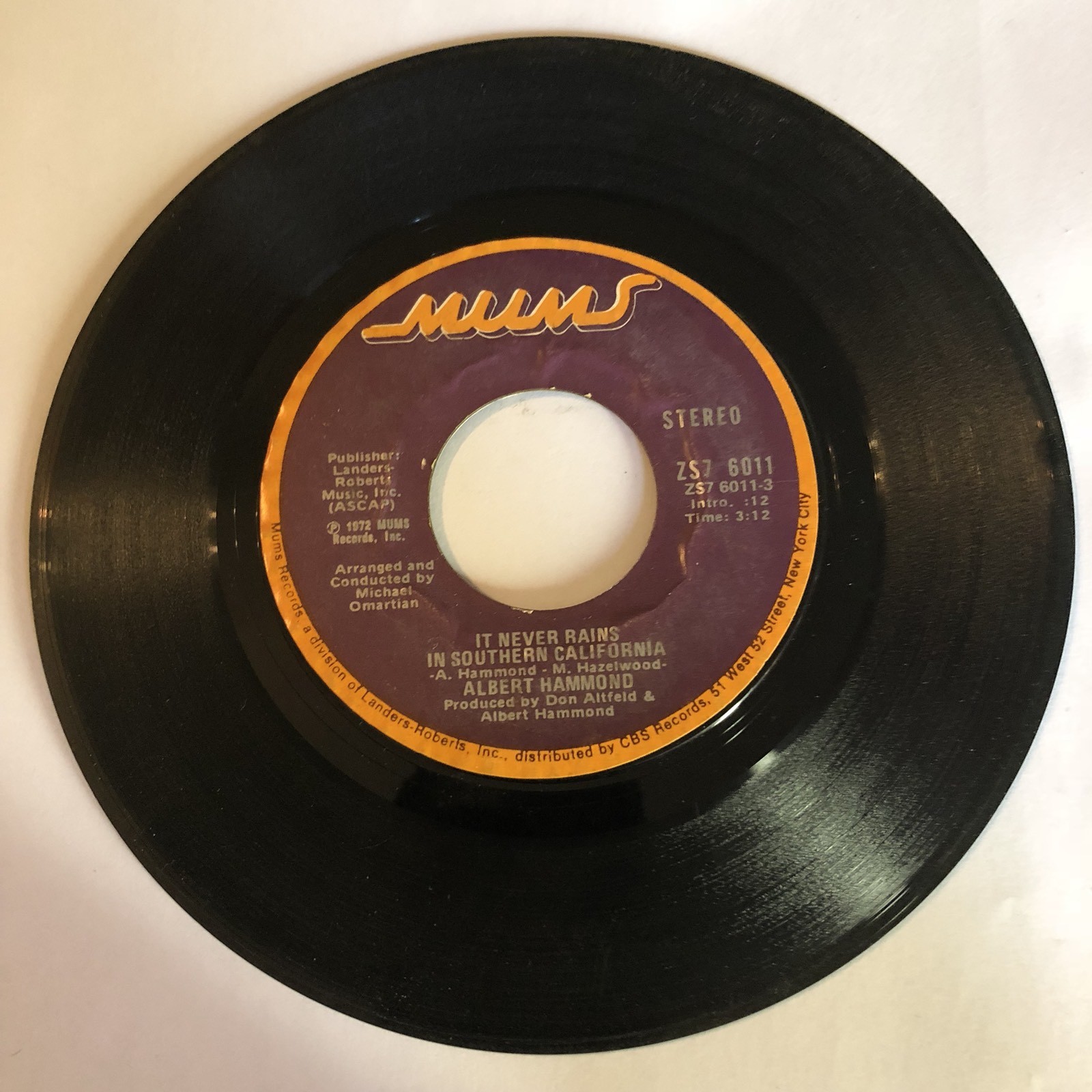 Yahoo!オークション - Albert Hammond 45rpm Vintage バイナル Record ...