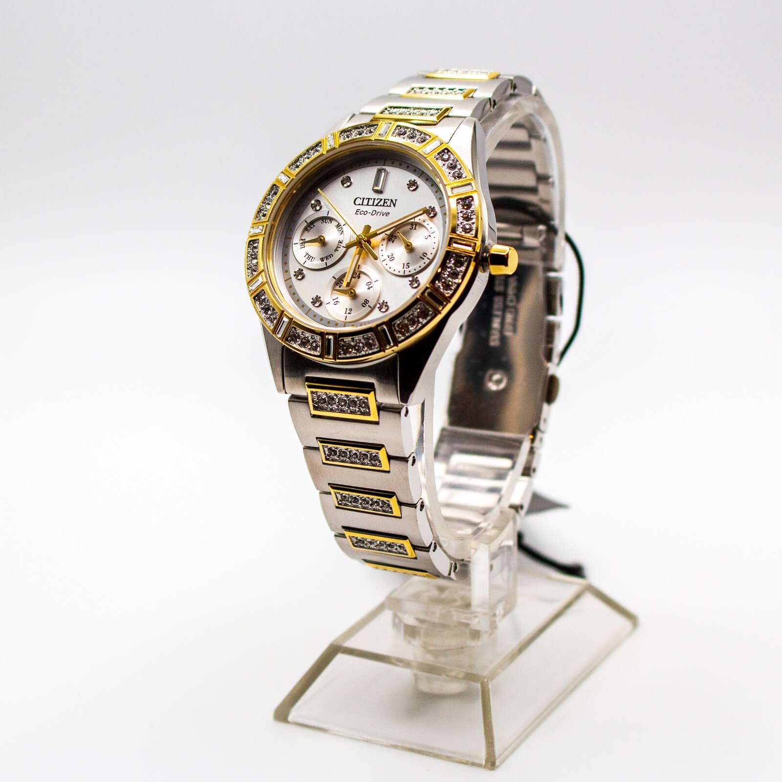 日本代購代標第一品牌【樂淘letao】－Citizen Eco-Drive Gemmed Stainless Women's Quartz Watch - FD2074-55A 海外 即決