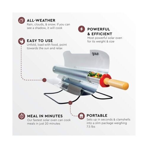 代購代標第一品牌－樂淘letao－Gosun Solar Barbecue Food Cooking In Sun Emergency Home Outdoor Camping Hiking ...