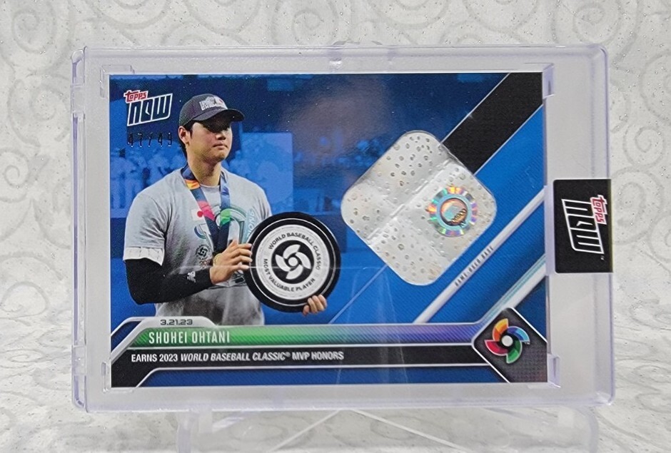 代購代標第一品牌－樂淘letao－SHOHEI OHTANI WORLD BASEBALL CLASSIC MVP GAME USED BASE TOPPS NOW CARD WBC-73B ...