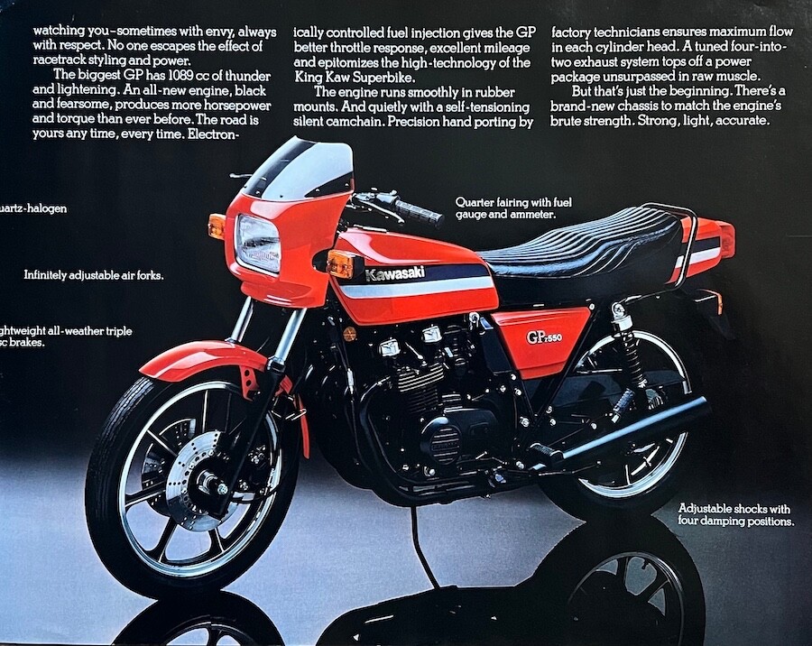日本代購代標第一品牌【樂淘letao】－1981 Kawasaki GPz550 GPz1100 4-page brochure-literature GPZ 550 1100 OEM 海外 即決