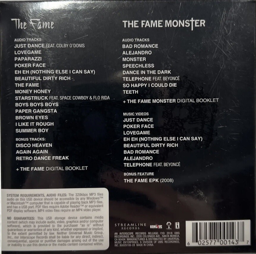 日本代購代標第一品牌【樂淘letao】－Lady Gaga: The Fame 10th Anniversary Limited Edition USB 海外 即決