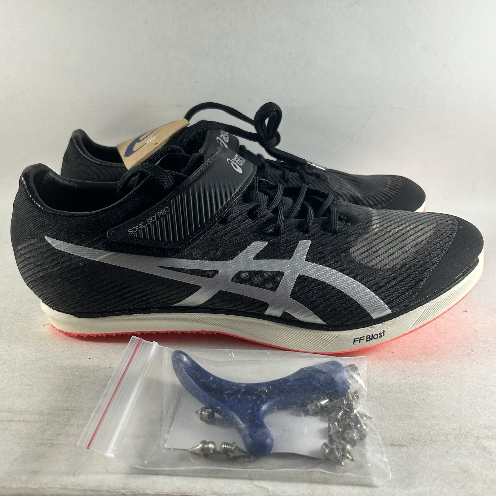 日本代購代標第一品牌【樂淘letao】－ASICS Sonic Sky Pro Mens Track And Field Shoes Cleats Black Size 9 海外 即決