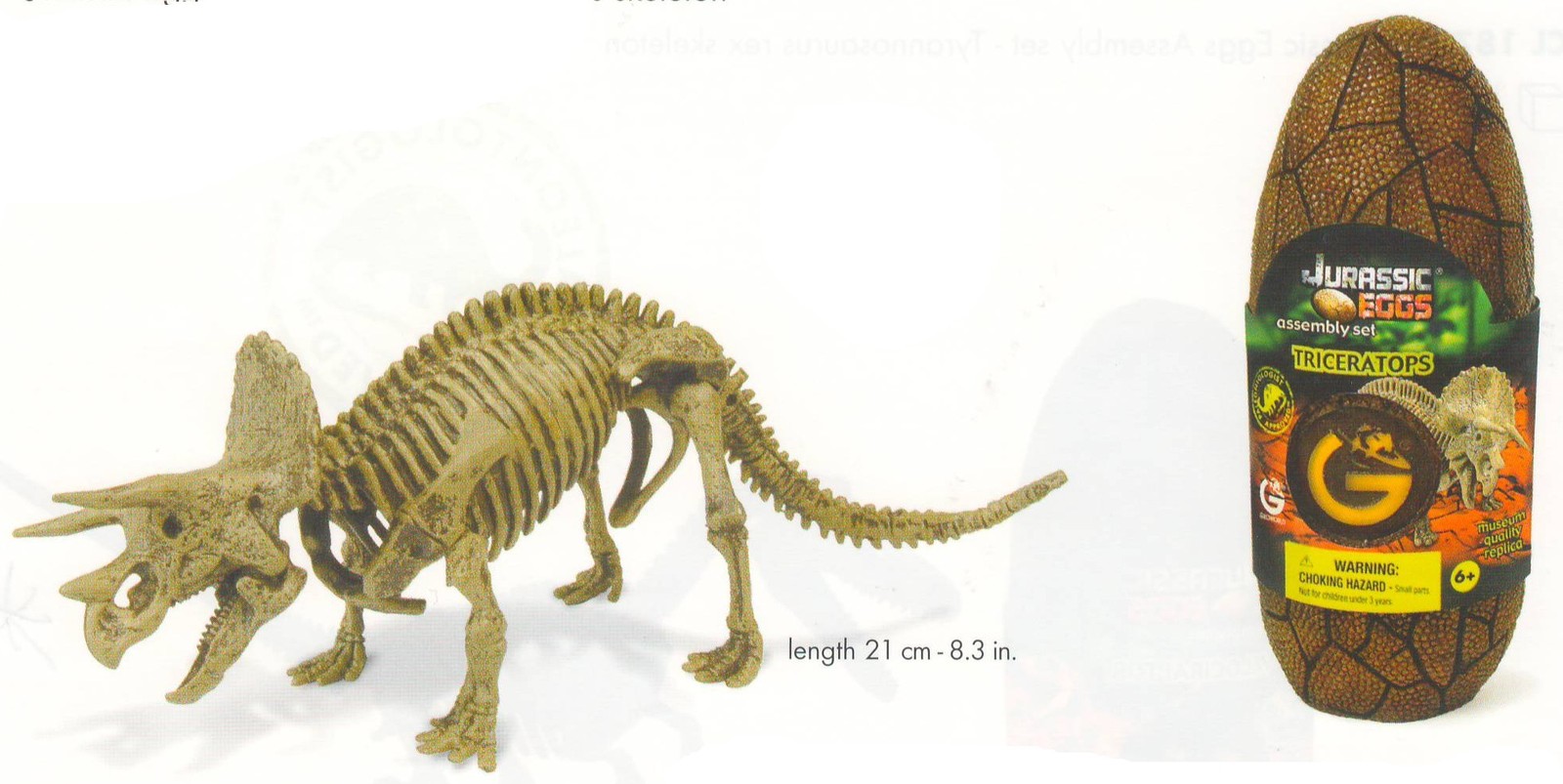 Jurassic Eggs Triceratops Skeleton Geoworld Fossil Dinosaur Prehistoric Ebay
